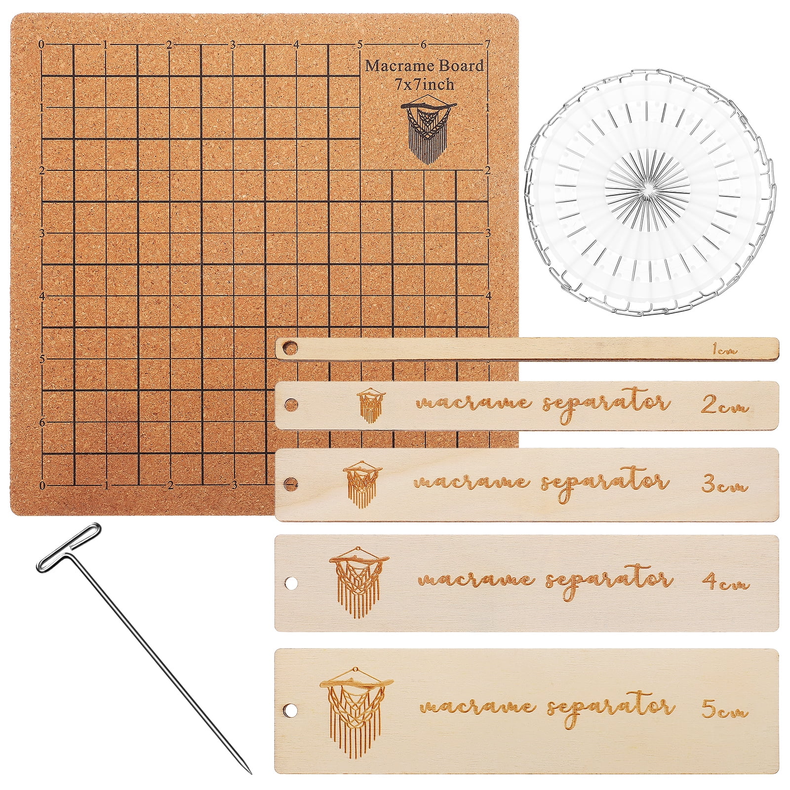 OUNONA Durable Cork Macrame Board with Clear Grid for DIY Crafts and ...