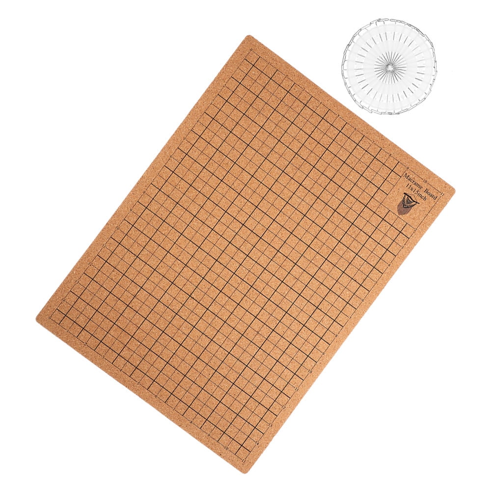 OUNONA Macrame Board With 30 T Pins Cork Grid Board Macrame Project ...