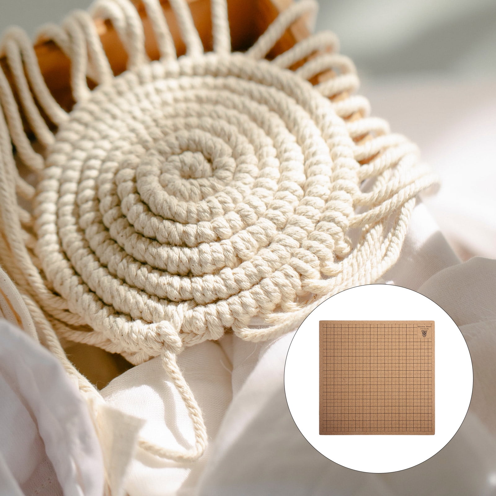 OUNONA Macrame Board with Grids Project 38.00X38.00X1.00CM - Walmart.com