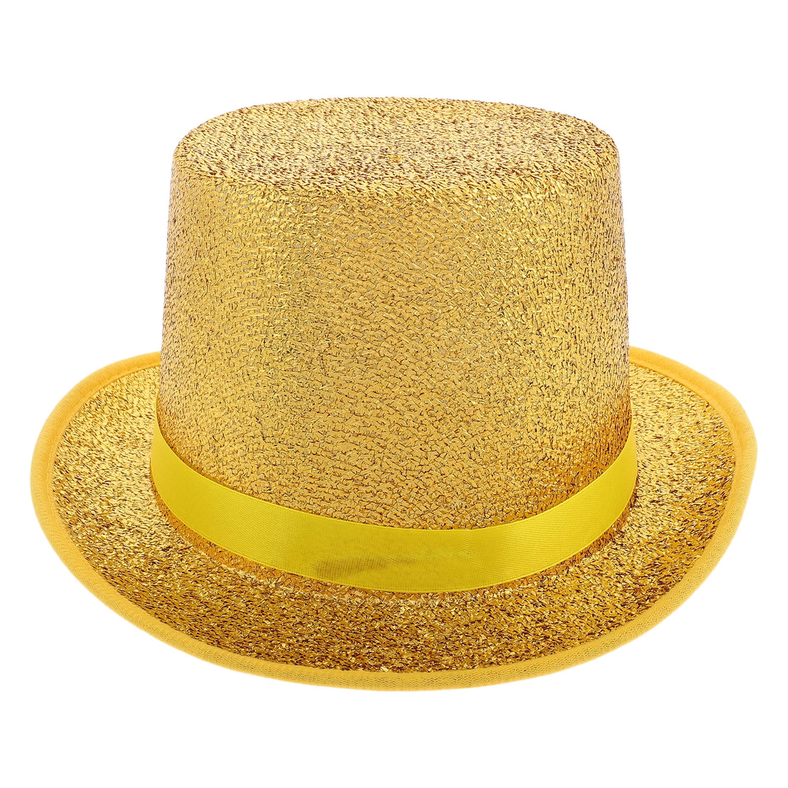 OUNONA Magician Hat Dress Up Gold Top Hat For Kids And Adults Gold ...