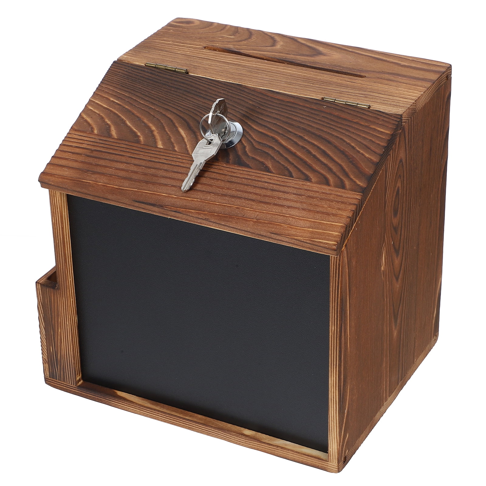 OUNONA Classroom Mailbox with Nail Board Hanging Rack, Dark Brown ...