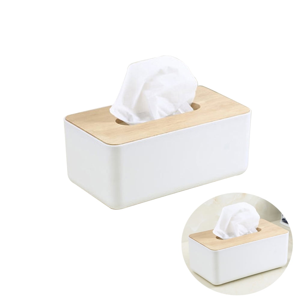 OUNONA Makeup Storage and Tissue Box Facial Tissues Containers Office ...
