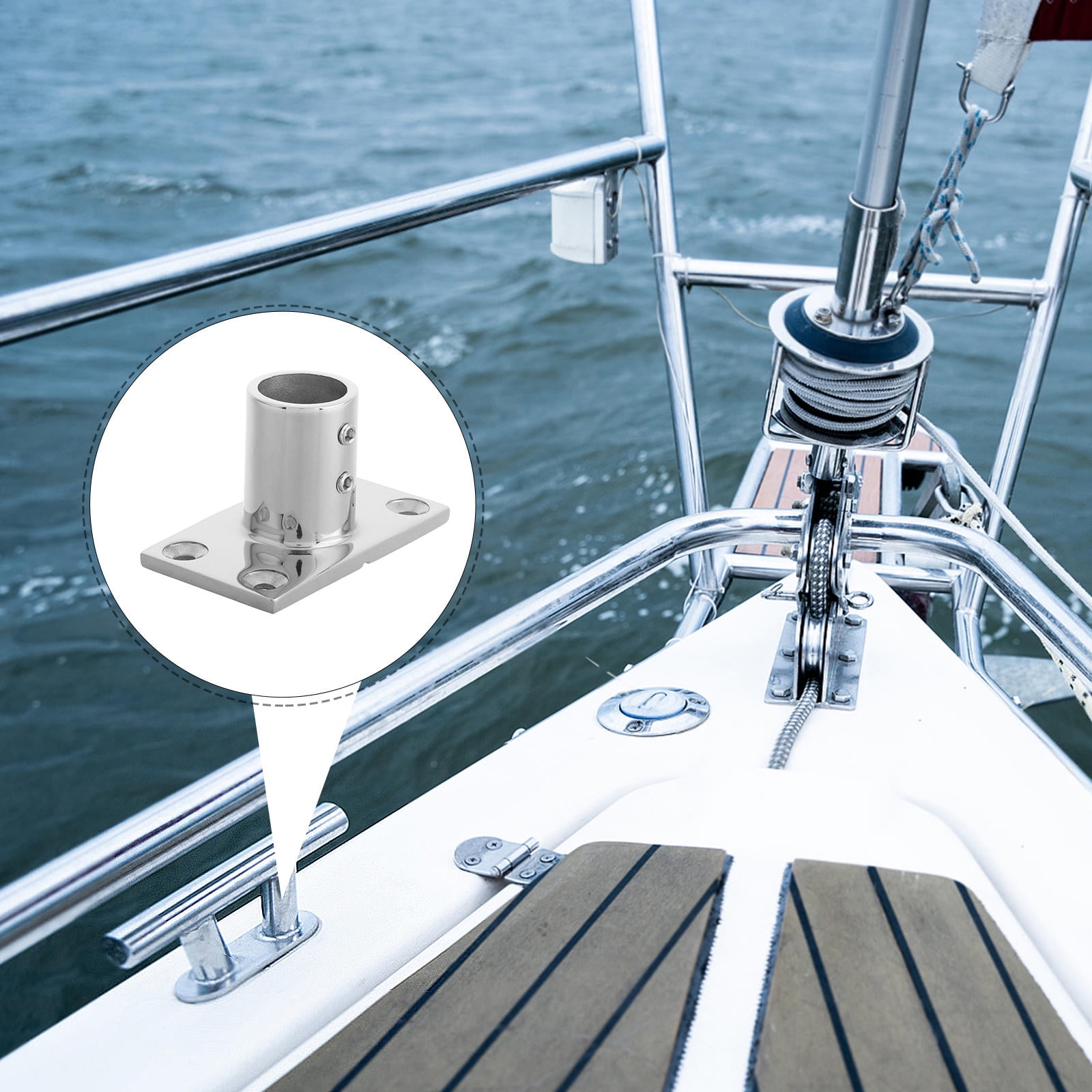 OUNONA Marine Hand Rail Bracket Easy Installation Deck Mounting Bracket ...