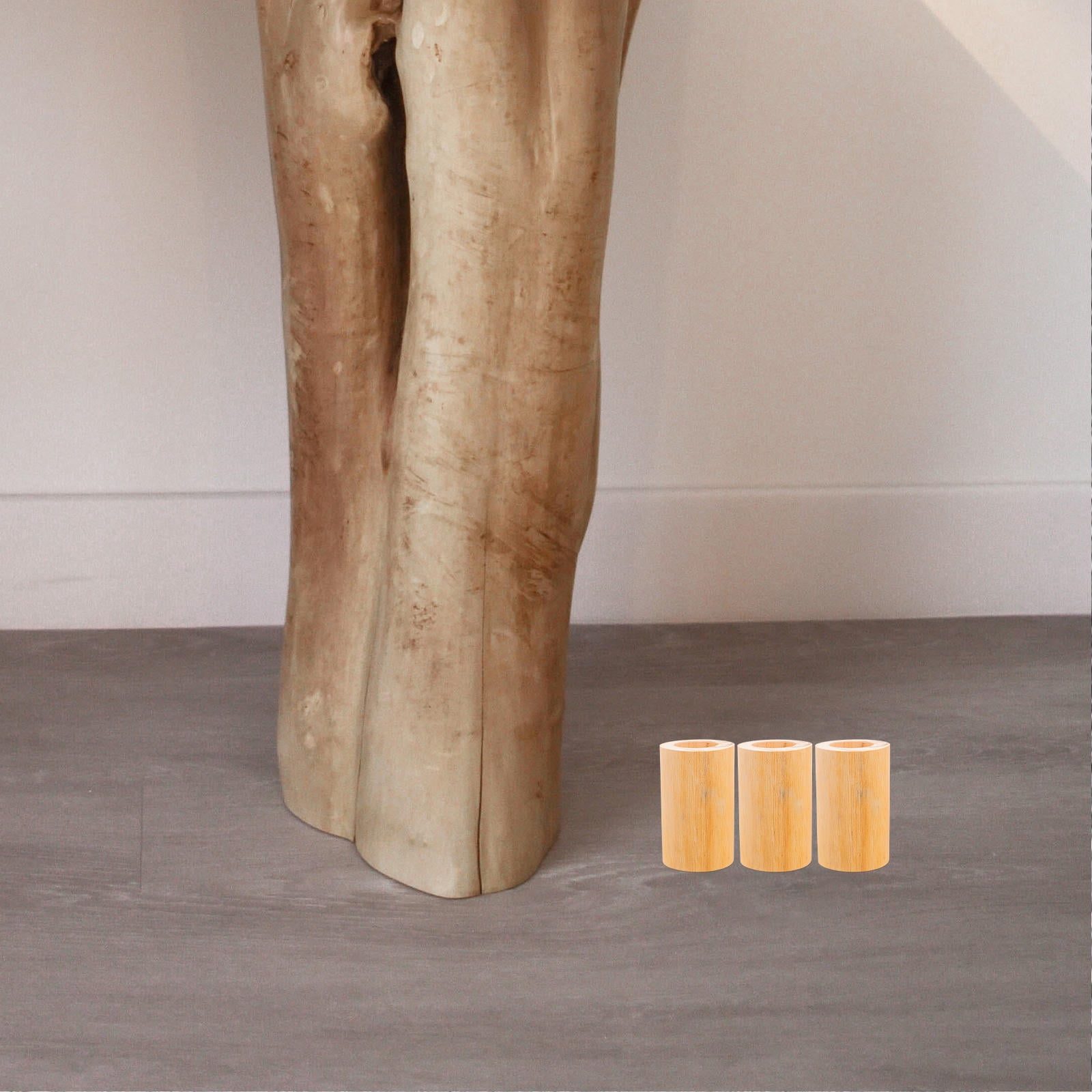 WEAVILUX Risers For Table Legs Riser Khaki Wood 4Pcs - Walmart.com