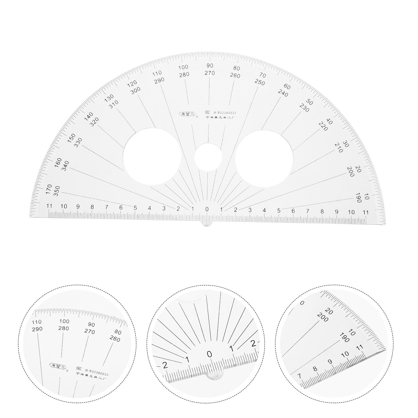 OUNONA Measuring Protractor Half Circle Protractor Students Plastic ...