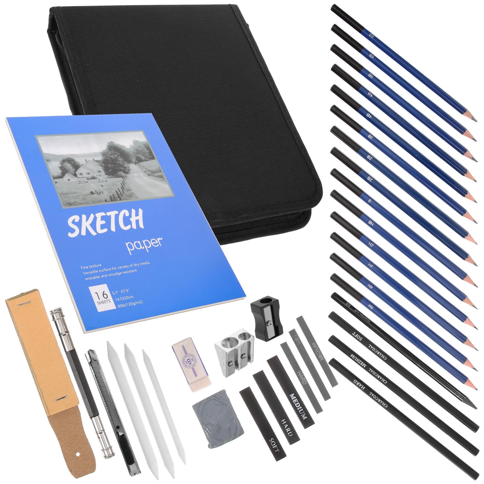 OUNONA Mechanical Sketch Pencils Set Sketching Kit Student - Walmart.com