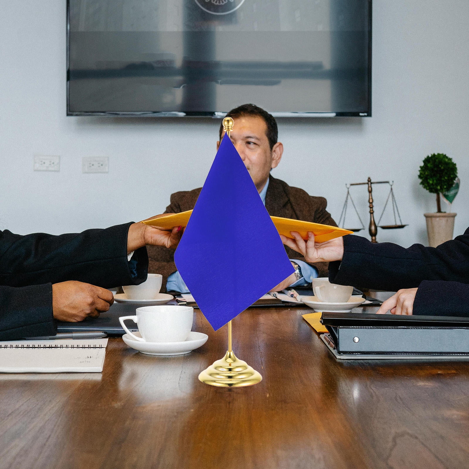 OUNONA Meeting Room Flagpole Desktop Flag Stands Indoor Tabletop ...