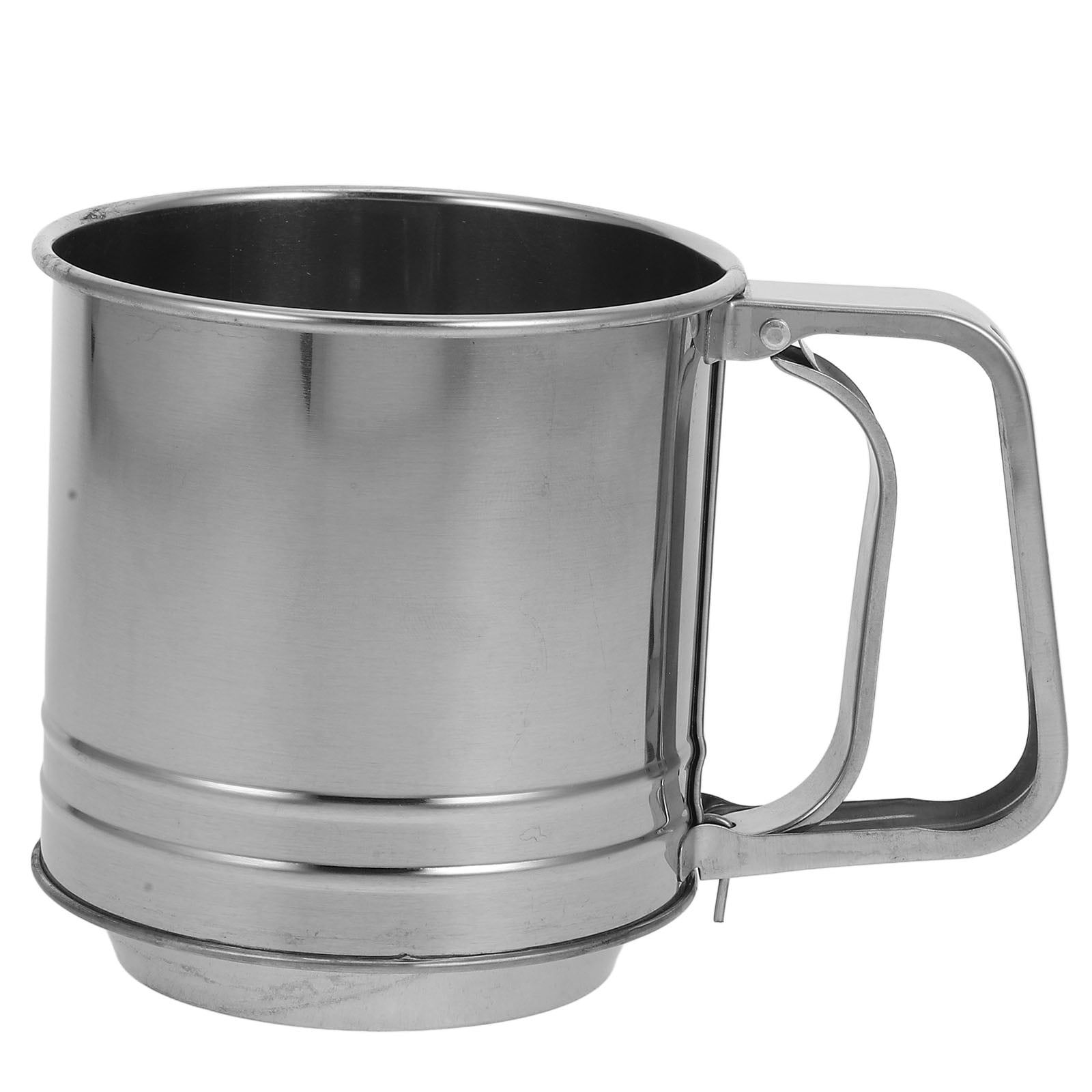 OUNONA Mesh Flour Sieve 2.5 Cup Flour Sifter Stainless Steel Fine Mesh ...