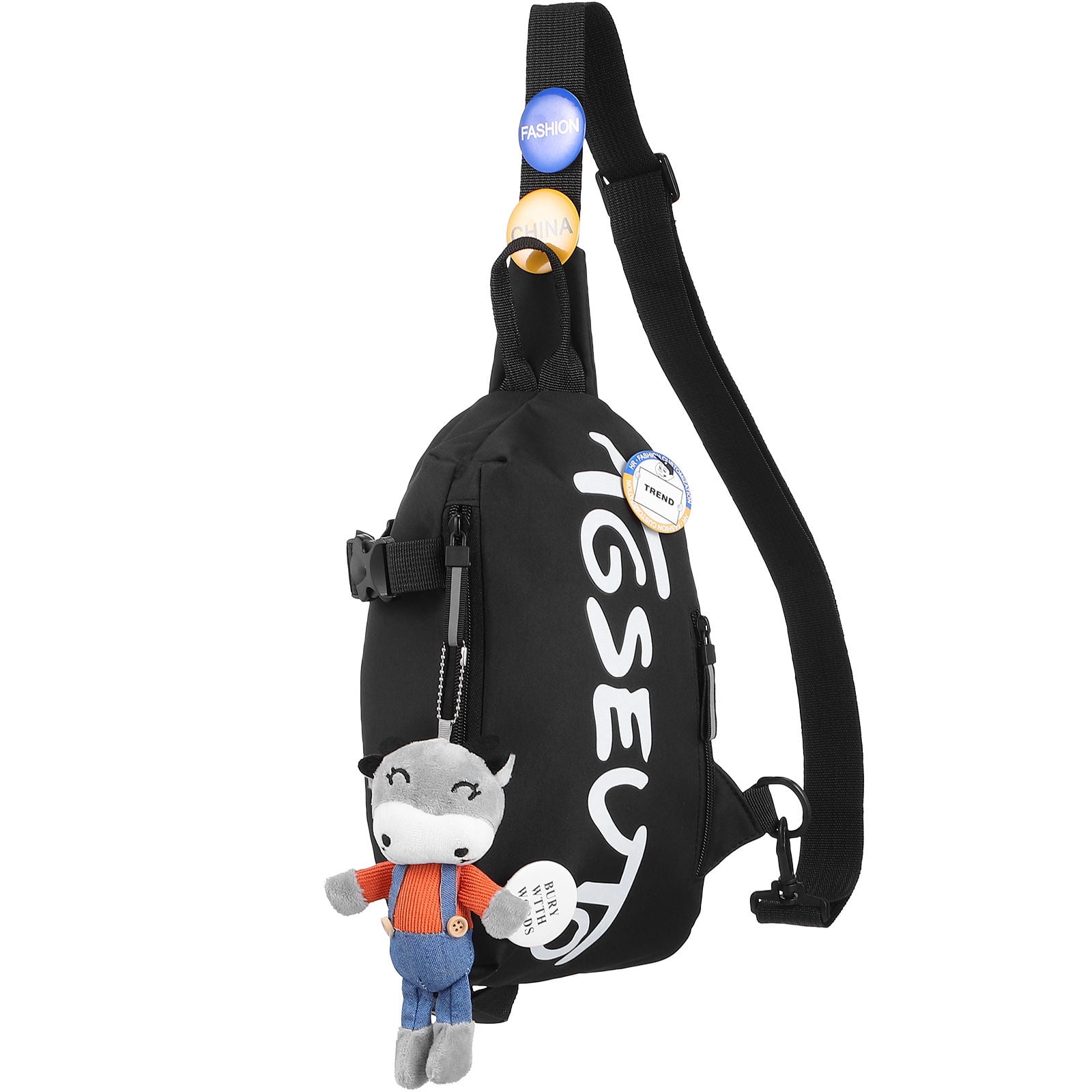 OUNONA Messenger Bag Sling Backpack Chest Bags for Men Backpacks Black ...