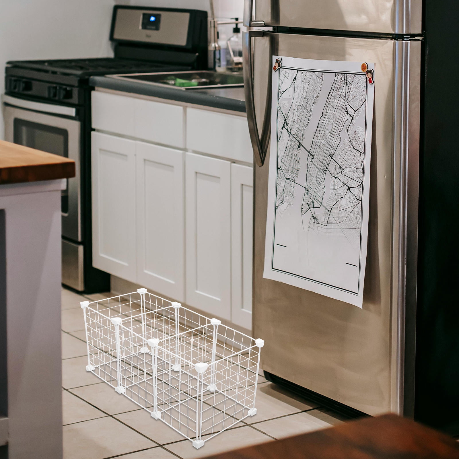 OUNONA Metal Fridge Partition Divider Iron Freezer Shelf Replacement ...