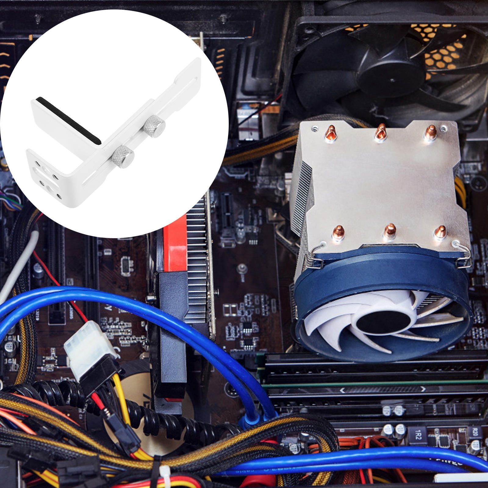 OUNONA Metal GPU Bracket Anti-Sag GPU Mounting Bracket Seaview Case Fan ...