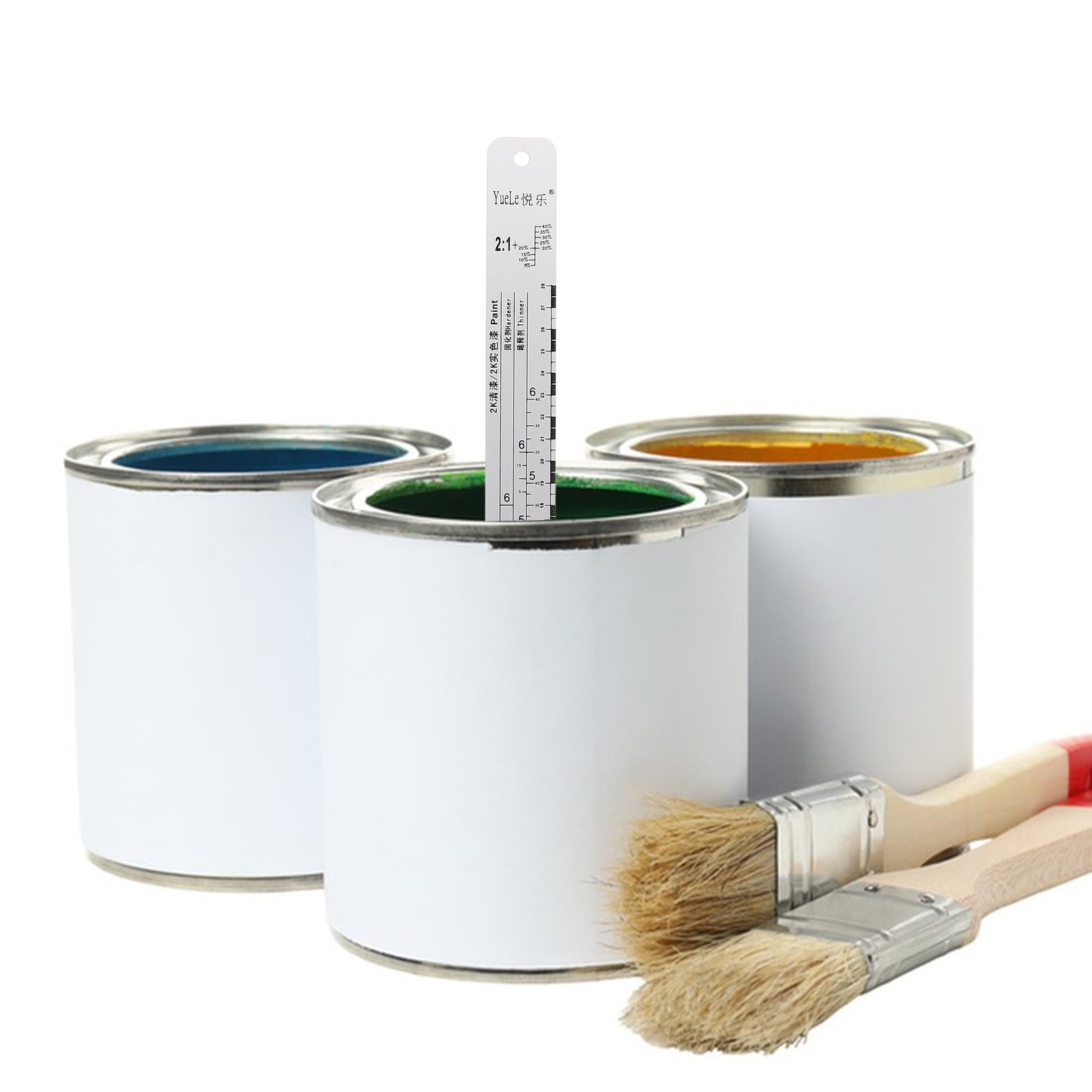 OUNONA Metal Paint Mixing Ruler with Graduation Scale for Paint ...