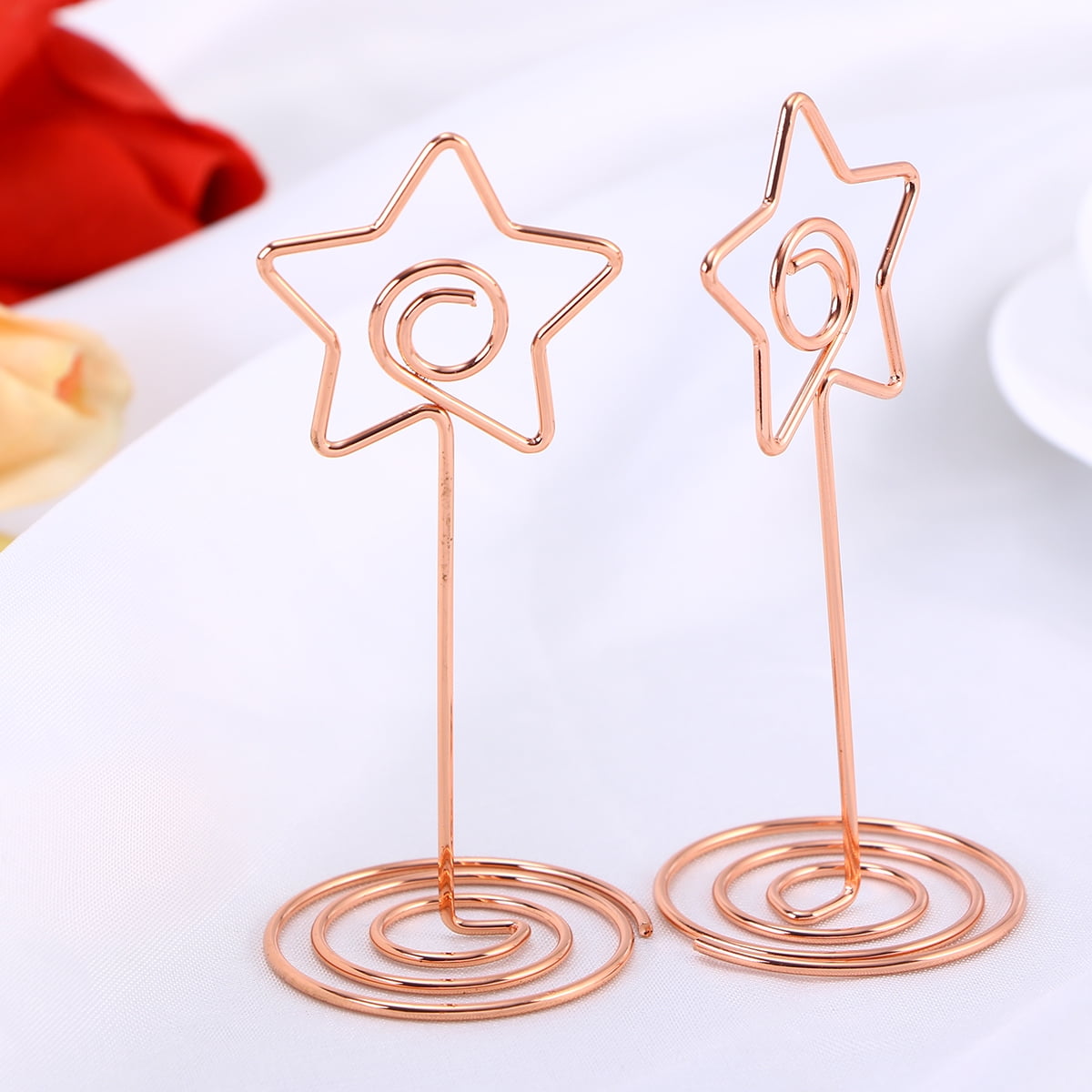 OUNONA Metal Photo Holders Golden Star Design for Holding Card Great ...