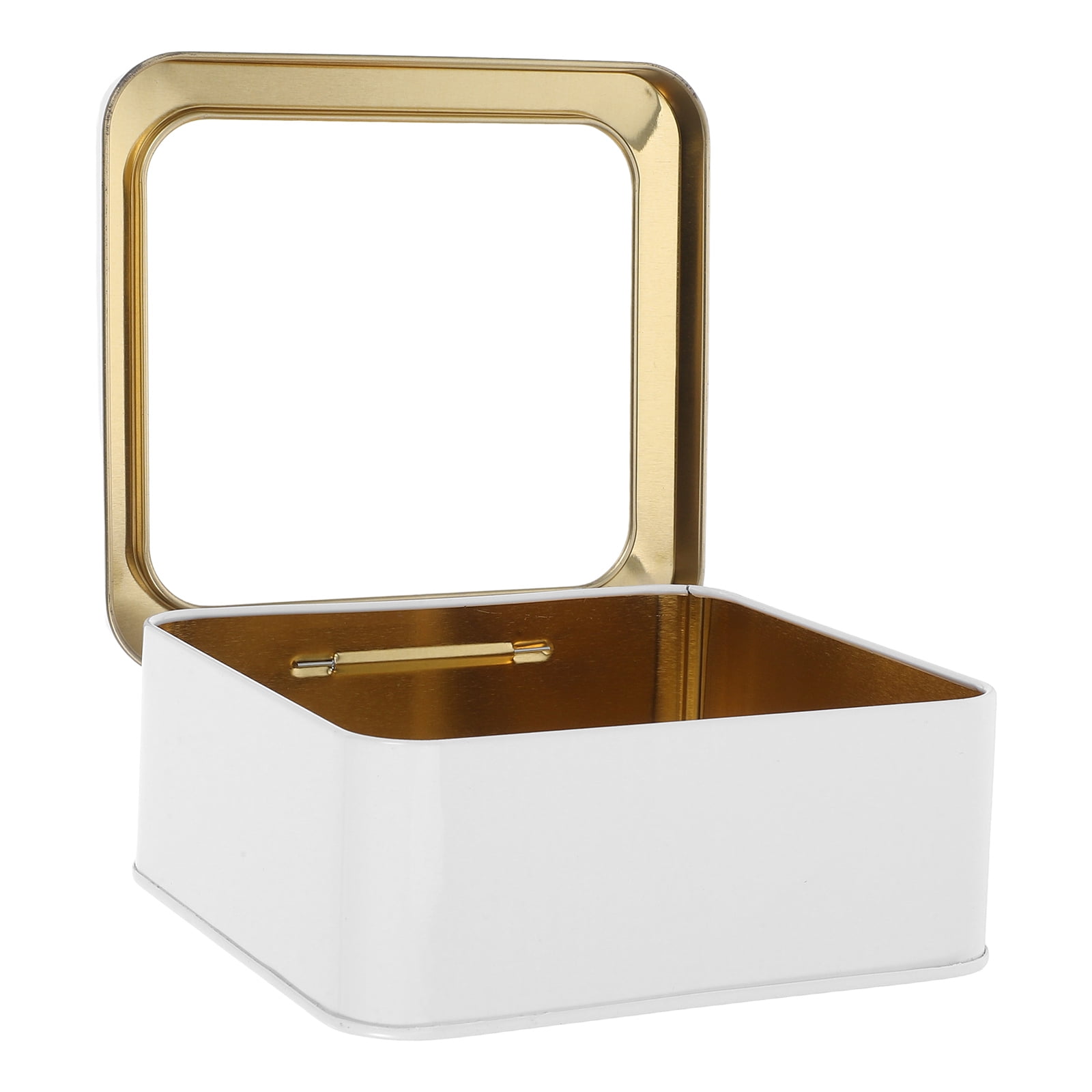 OUNONA Metal Tinplate Box With Lid Small Storage Box Biscuit Packaging ...