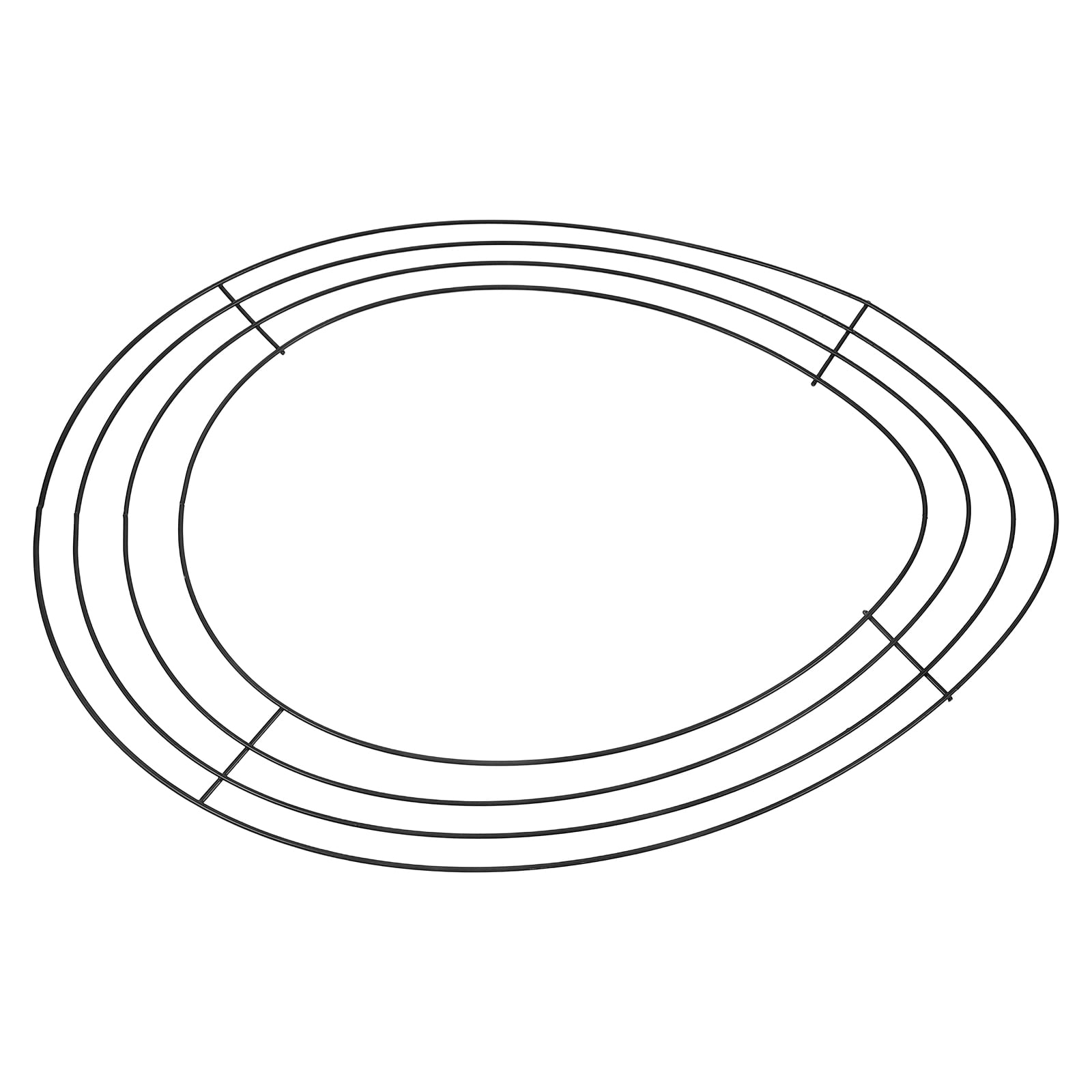 OUNONA Metal Wire Wreath Frame Easter Egg Wreath Form Garden Garland ...