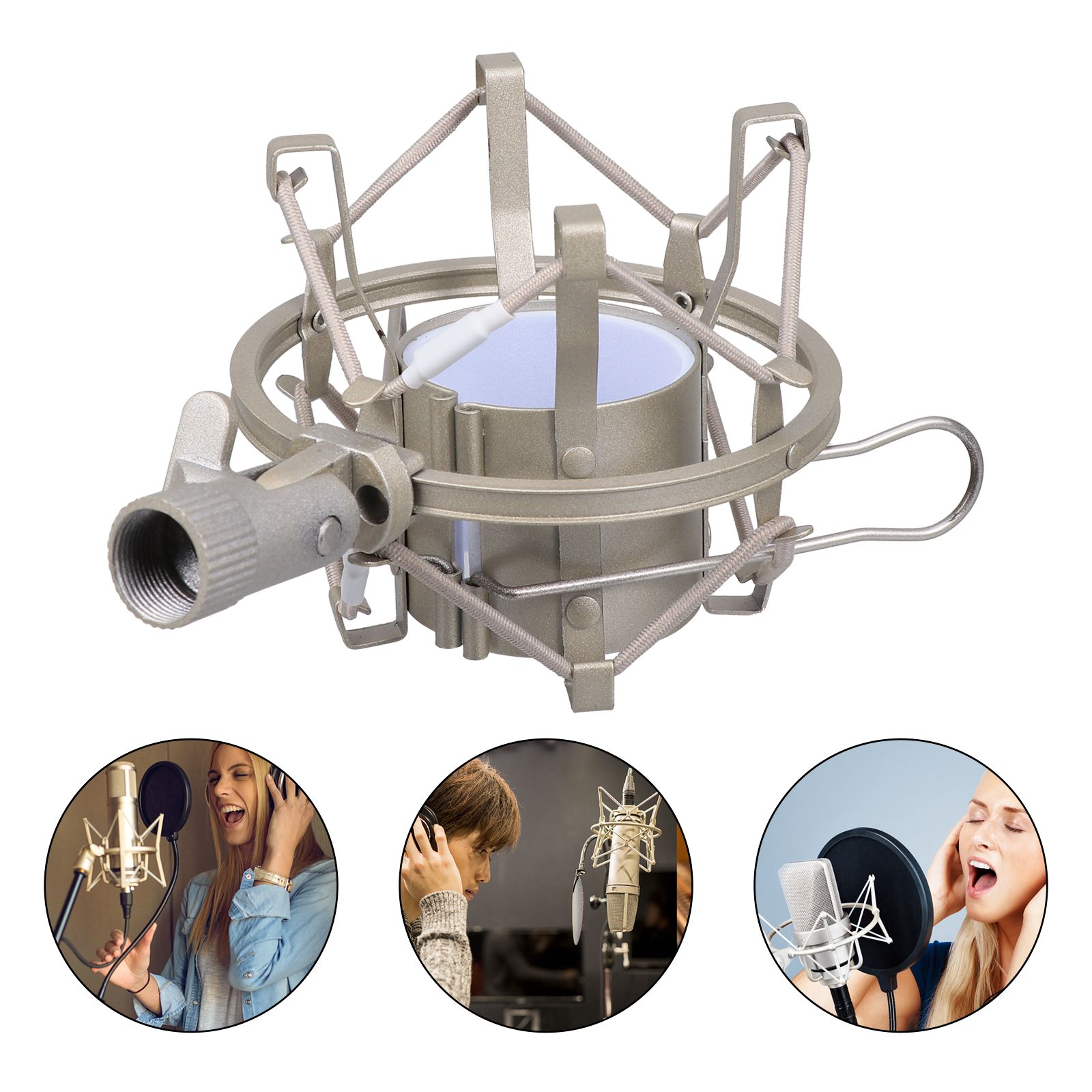 OUNONA Mic Anti Vibration Suspension Mount Stand Microphone Shock ...