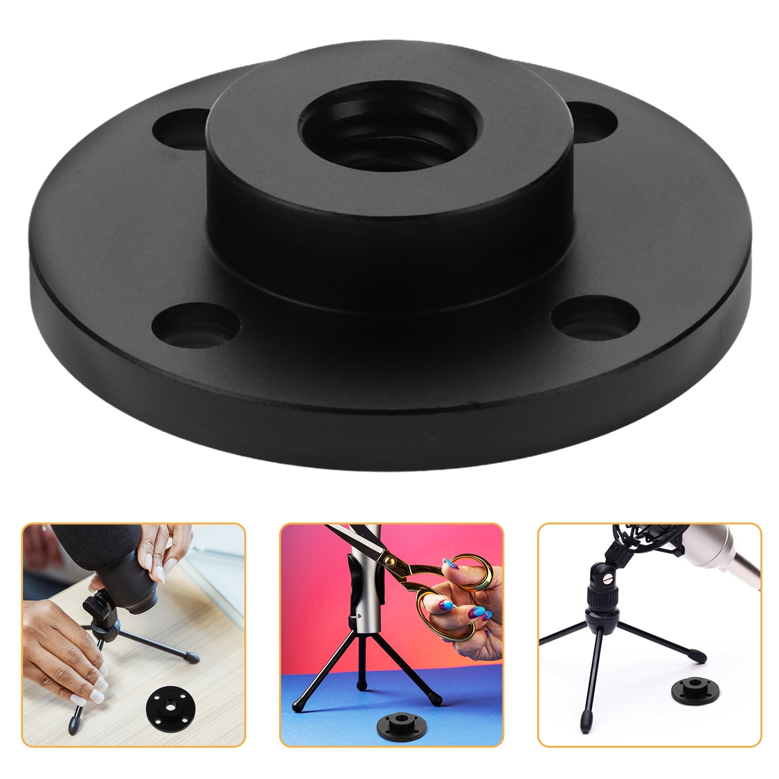 OUNONA Microphone Wall Flange Mount 3/8"-16 Microphone Bracket ...