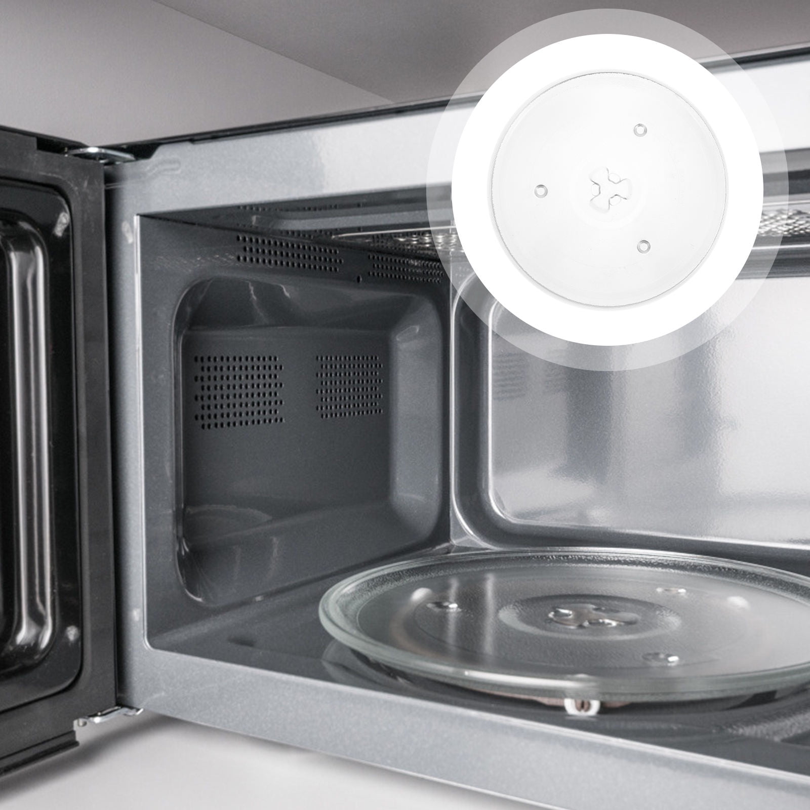 Ounona, Microwave Oven Thicken Glass Plate, 27x27cm, Heat Resistant ...