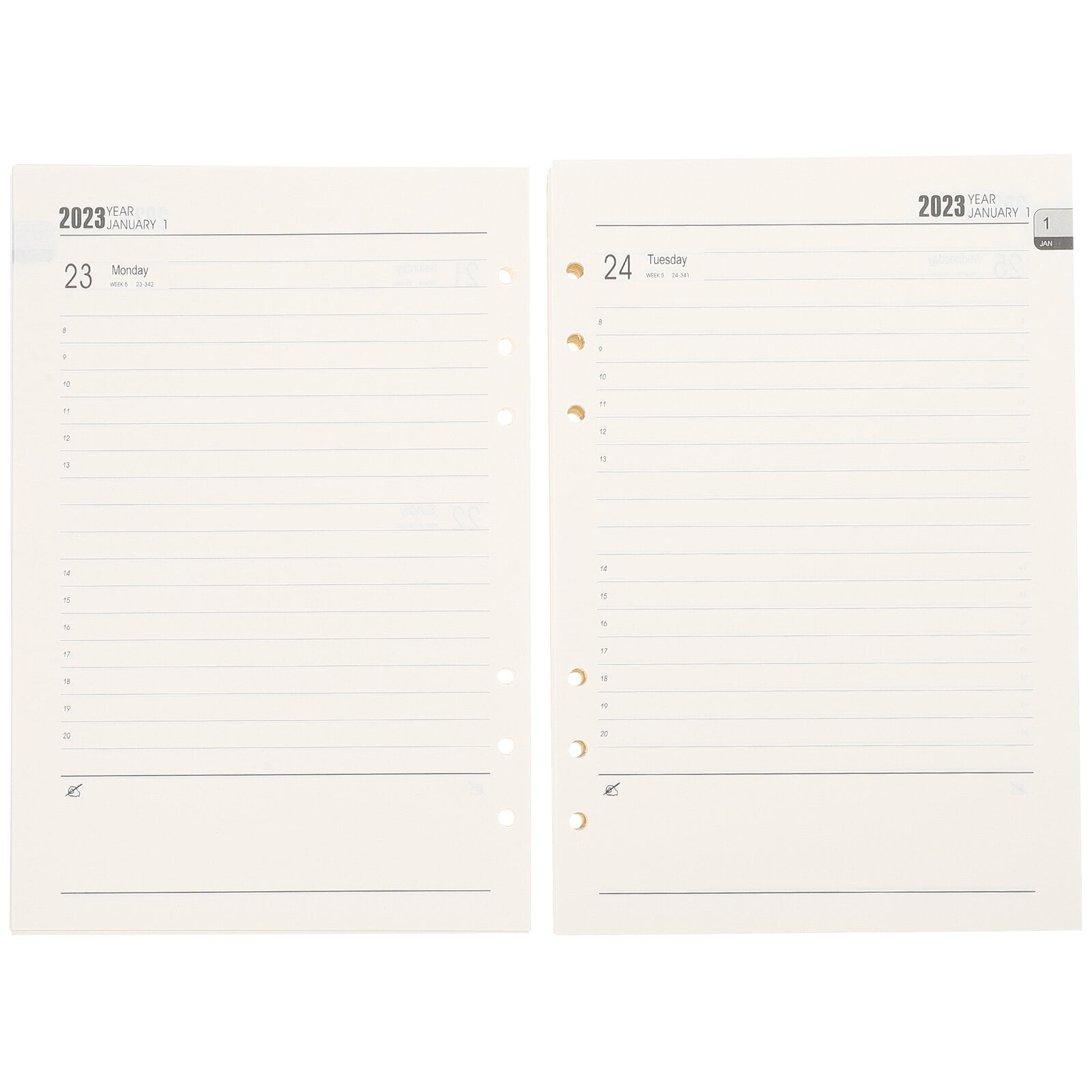 OUNONA Mini 2023 Loose-leaf Refills Home Office Supplies Notebook Paper ...