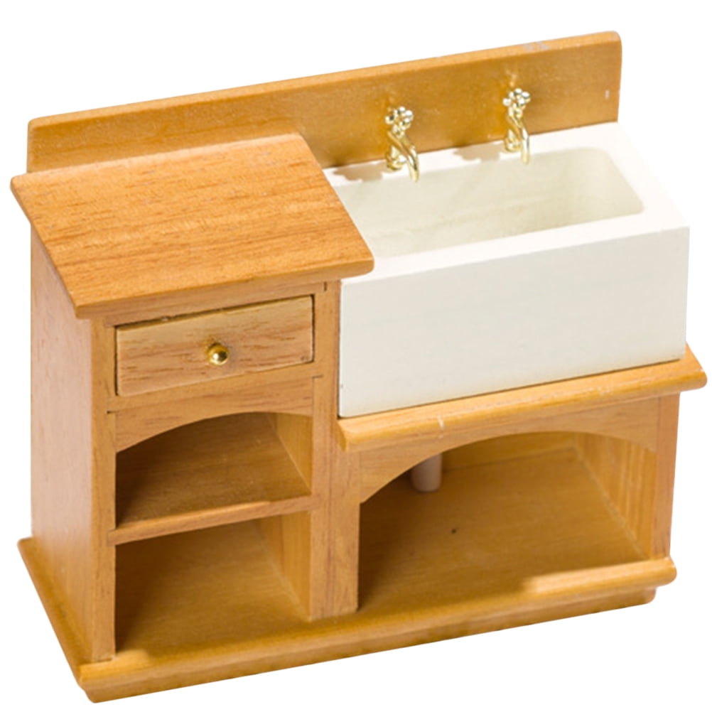 OUNONA Mini House Miniature Mini House Wash Hand Sink Mini House ...