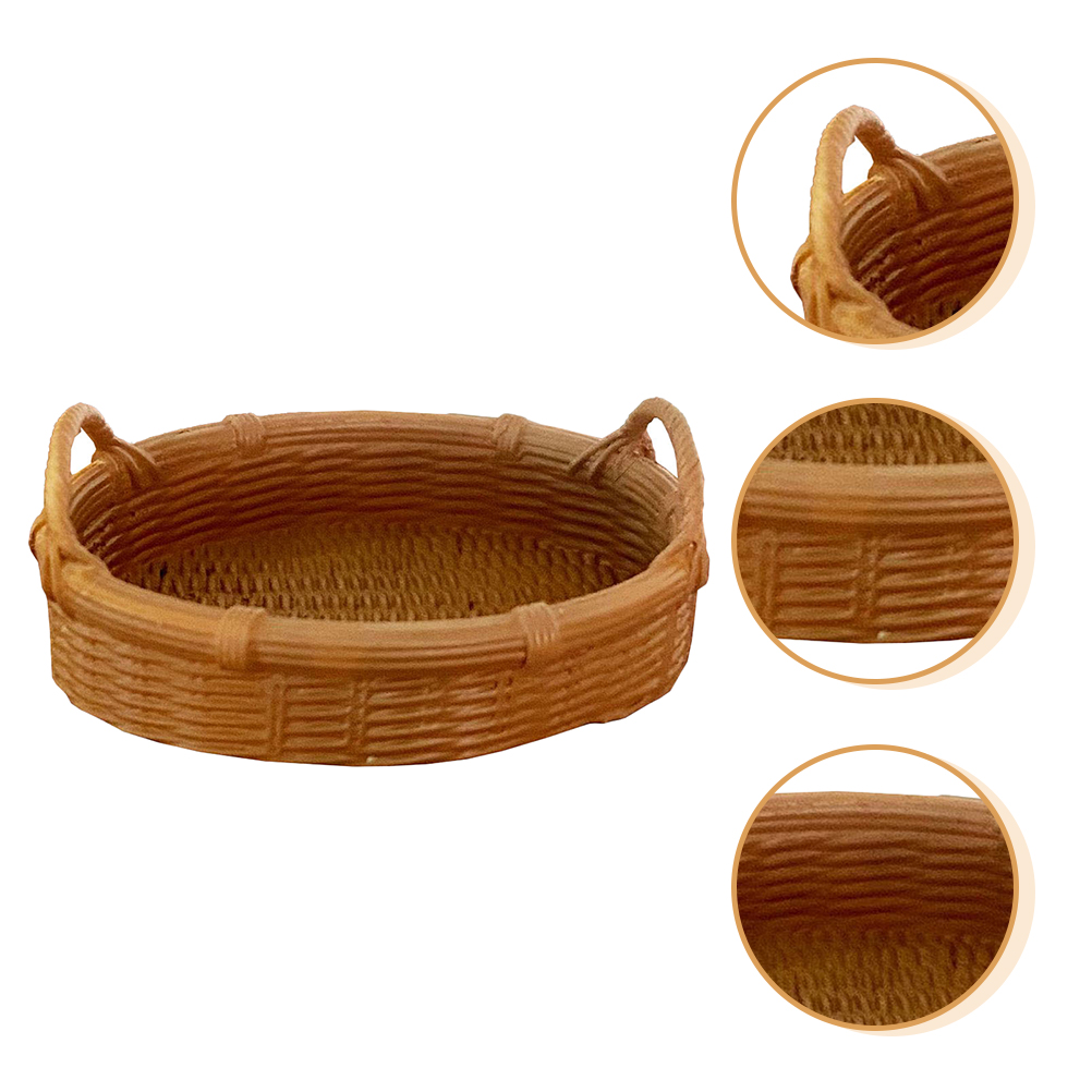 DRAFIDEEP Mini Handheld Basket Resin Brown Children Photography Props ...