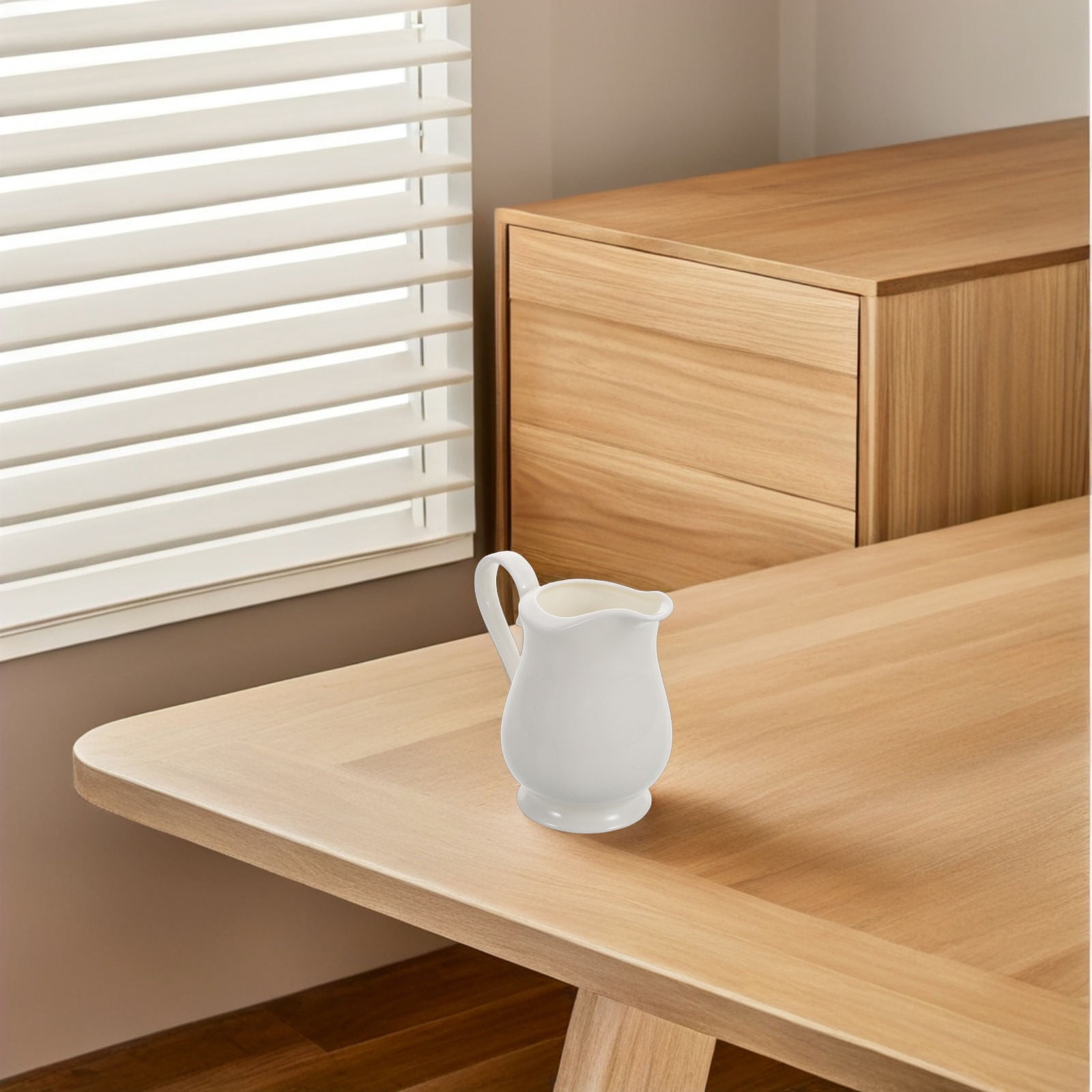 OUNONA Mini Simple Ceramic Coffee Milk Creamer Pitcher With Handle ...