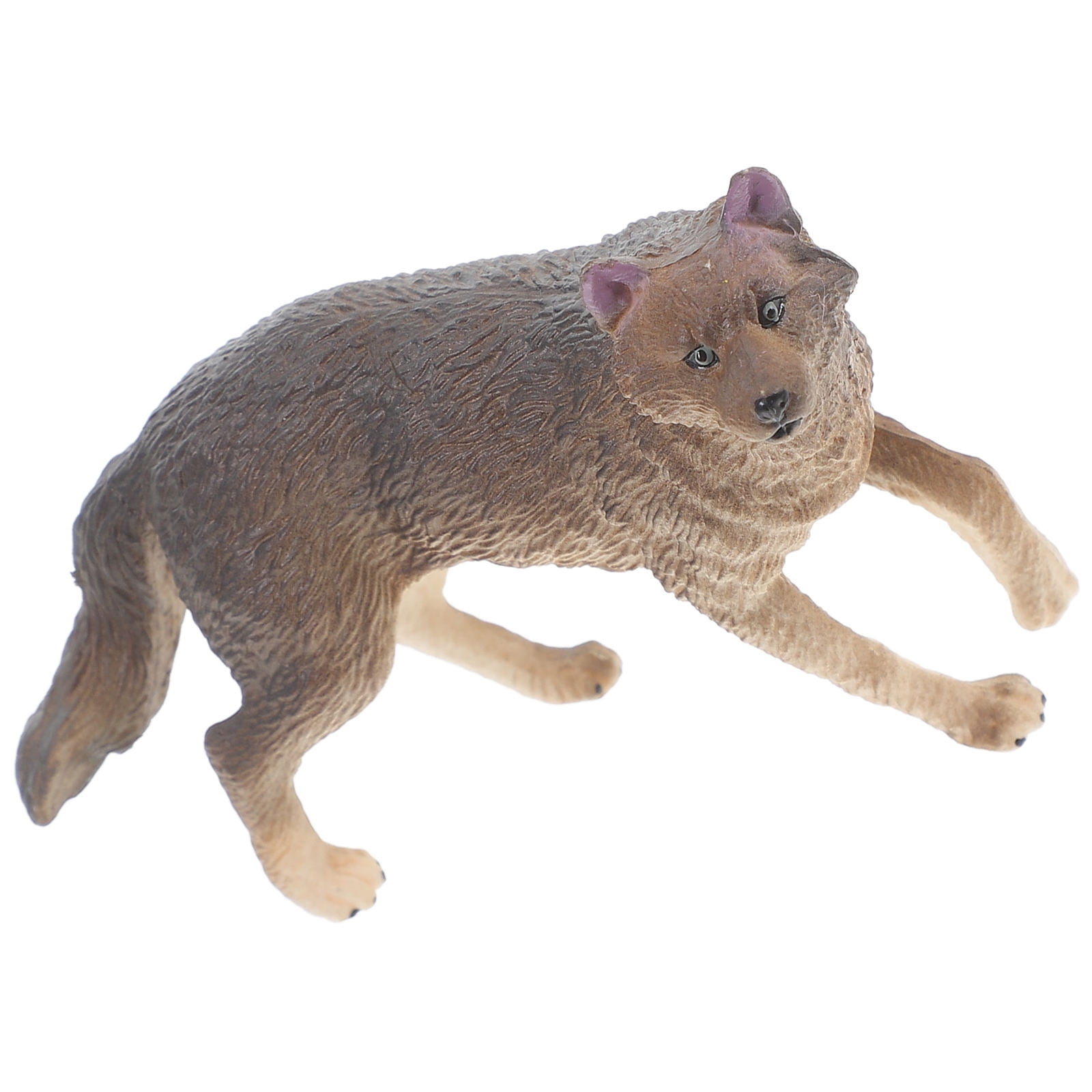 OUNONA Mini Simulation Wolf Model Plastic Wild Animal Model Fake Wolf ...