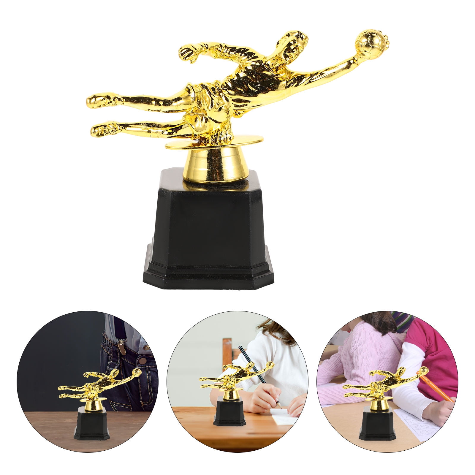 OUNONA Mini Trophies For Kids Plastic Gold Small Trophy Cups Gold Award ...