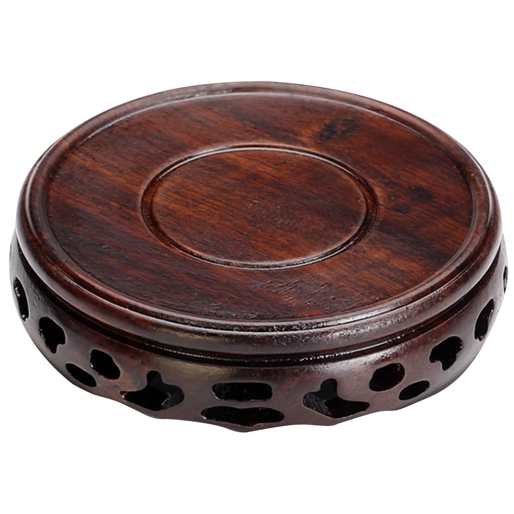 OUNONA Mini Wood Display Stand Base Pedestal Vase Display Stand ...