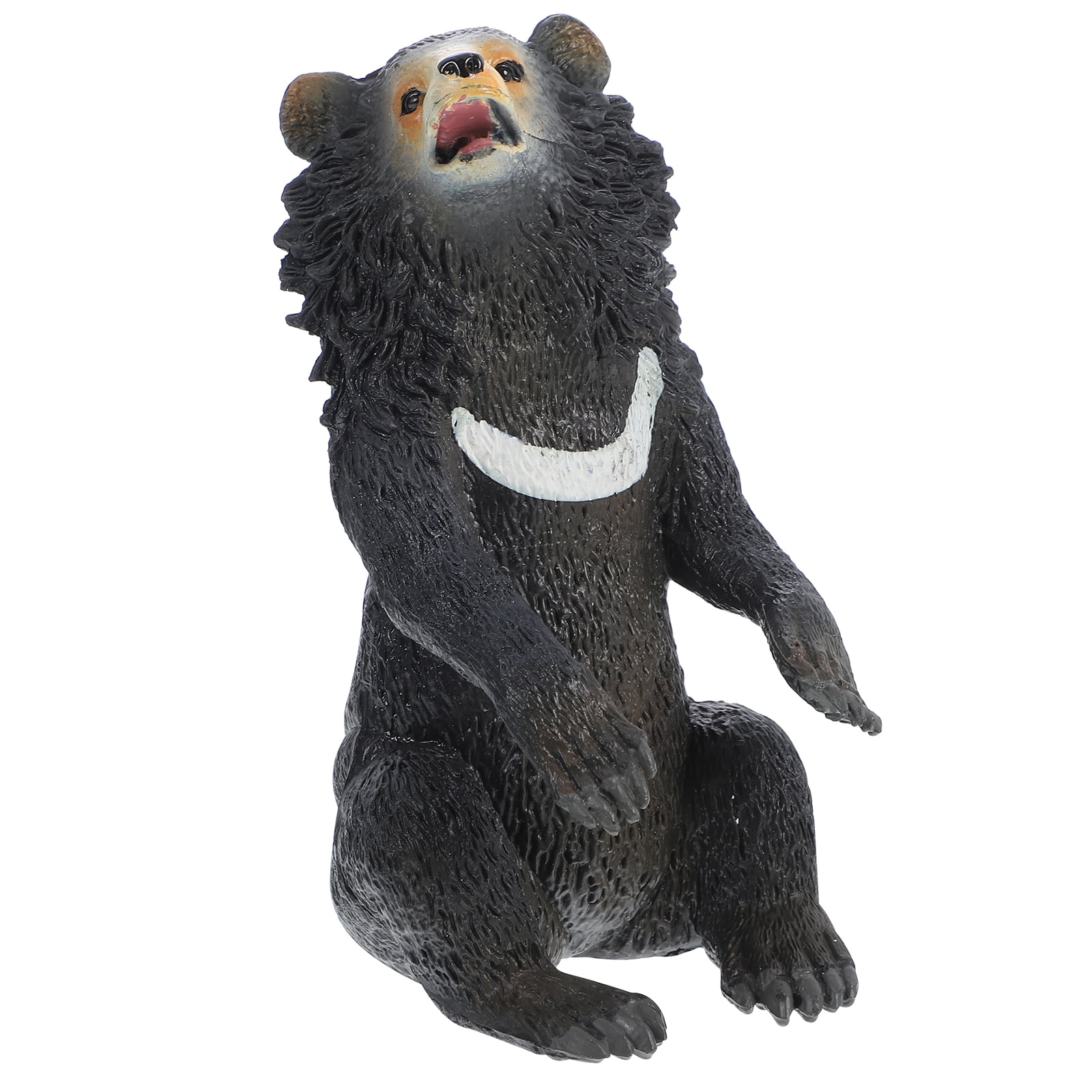 OUNONA Miniature Black Bear Statue Miniature Animal Figurine Micro ...