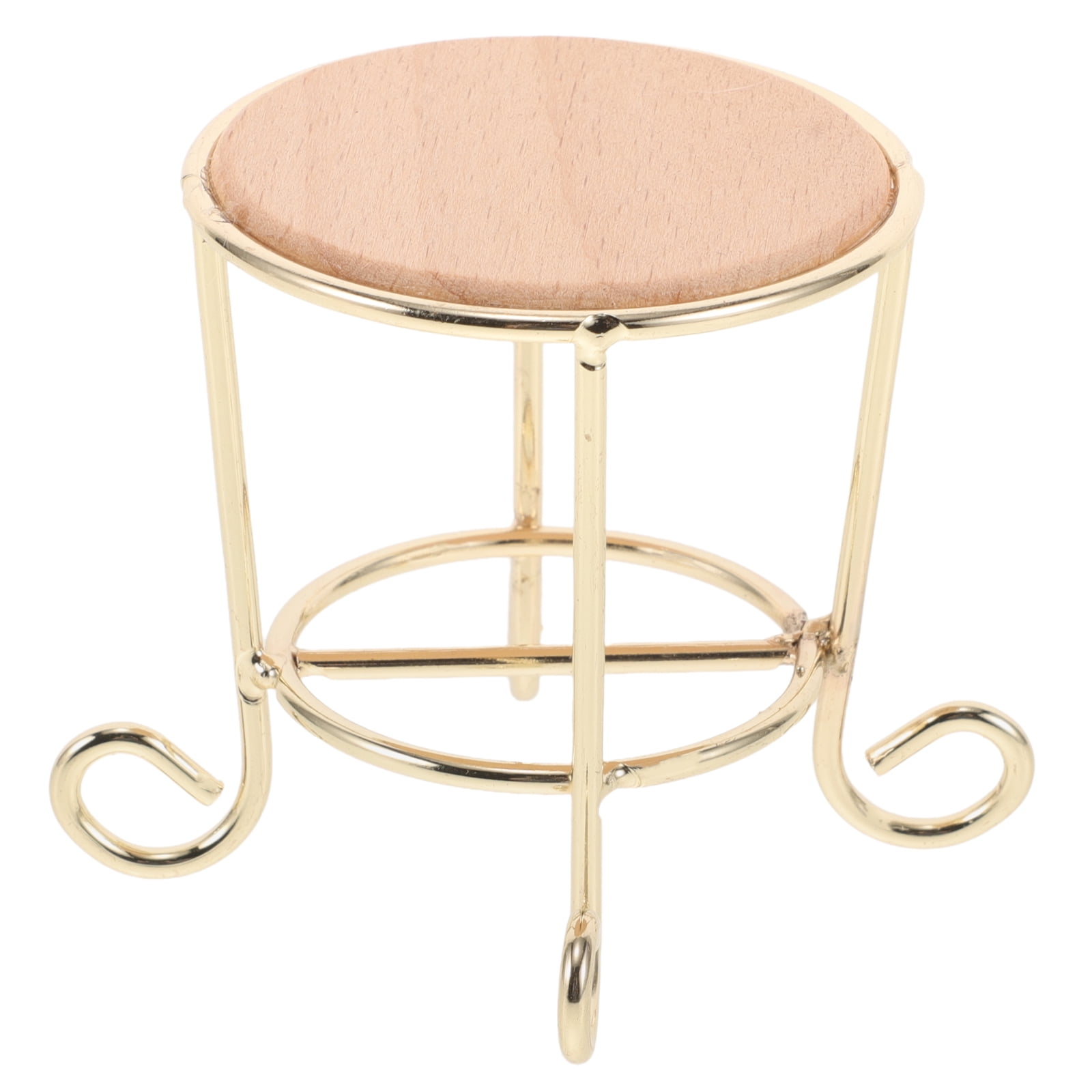 OUNONA Miniature Dollhouse Table with Metal and Wood Craftsmanship for ...