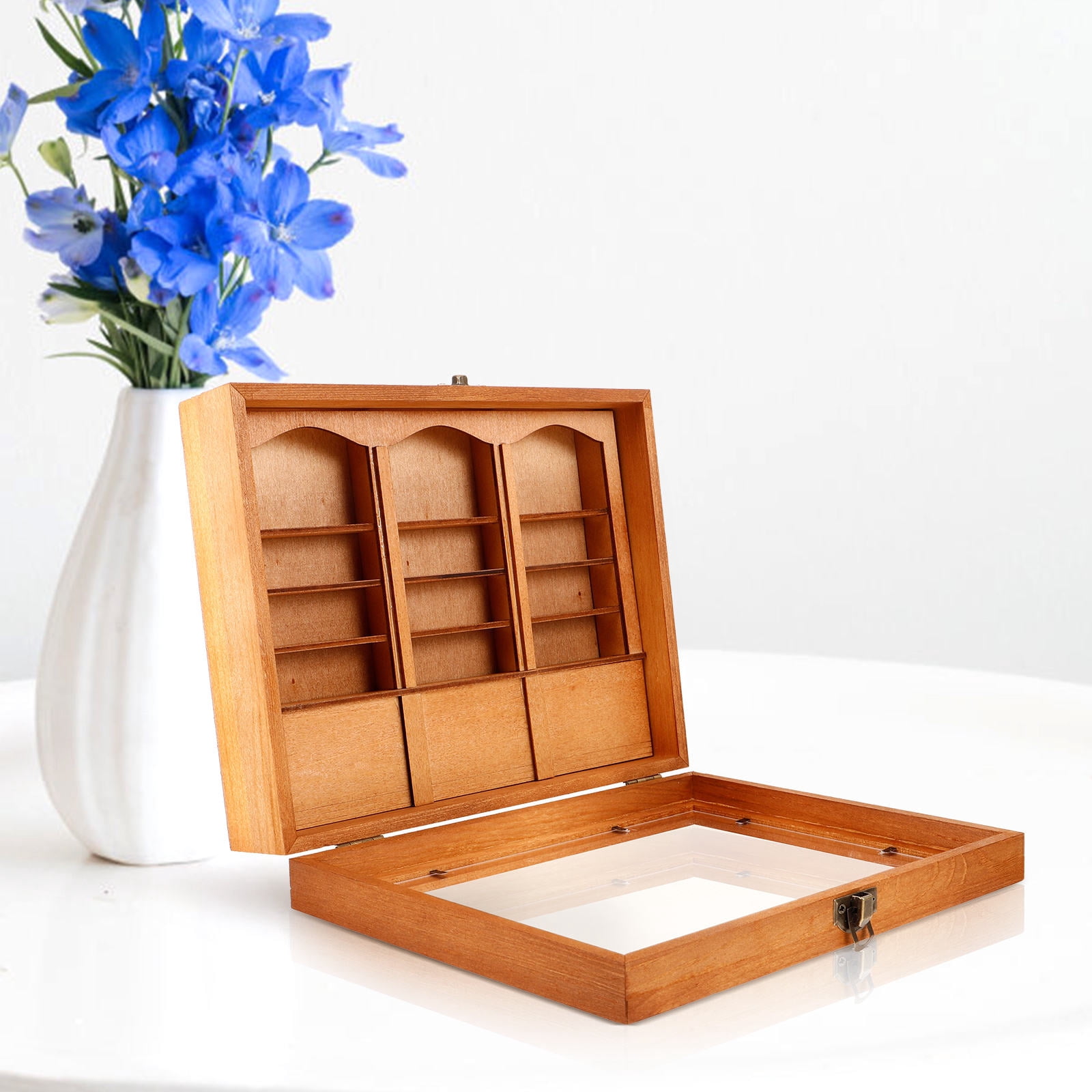 OUNONA Miniature Furniture Miniature Bookshelf Model Anxiety Bookshelf ...