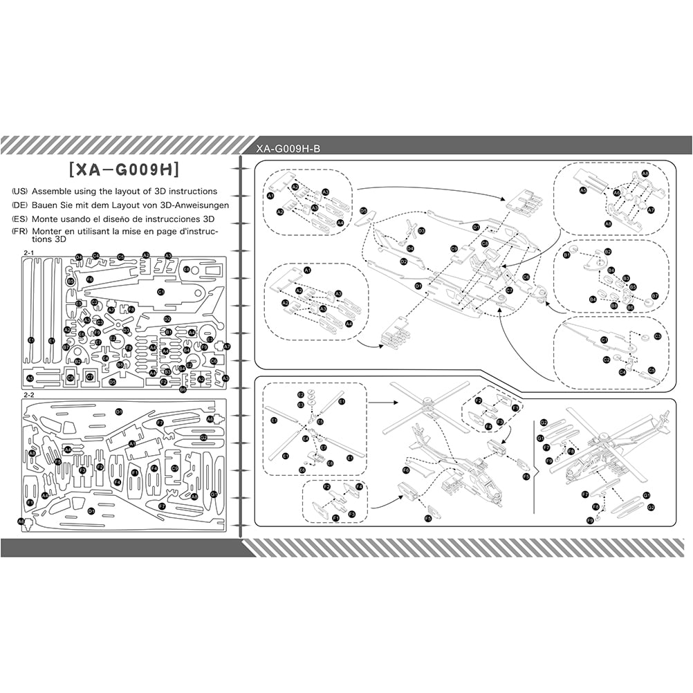 OUNONA Miniature Plane Model 3D Assembly Puzzle Game DIY Jigsaw Kids ...