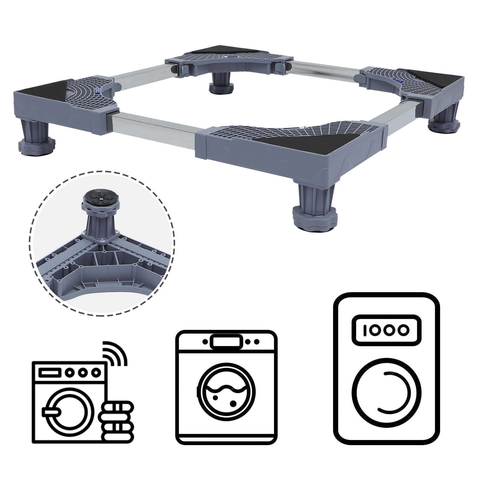 OUNONA Mobile Refrigerator Base Dryer Stand Washer Risers Trolley ...