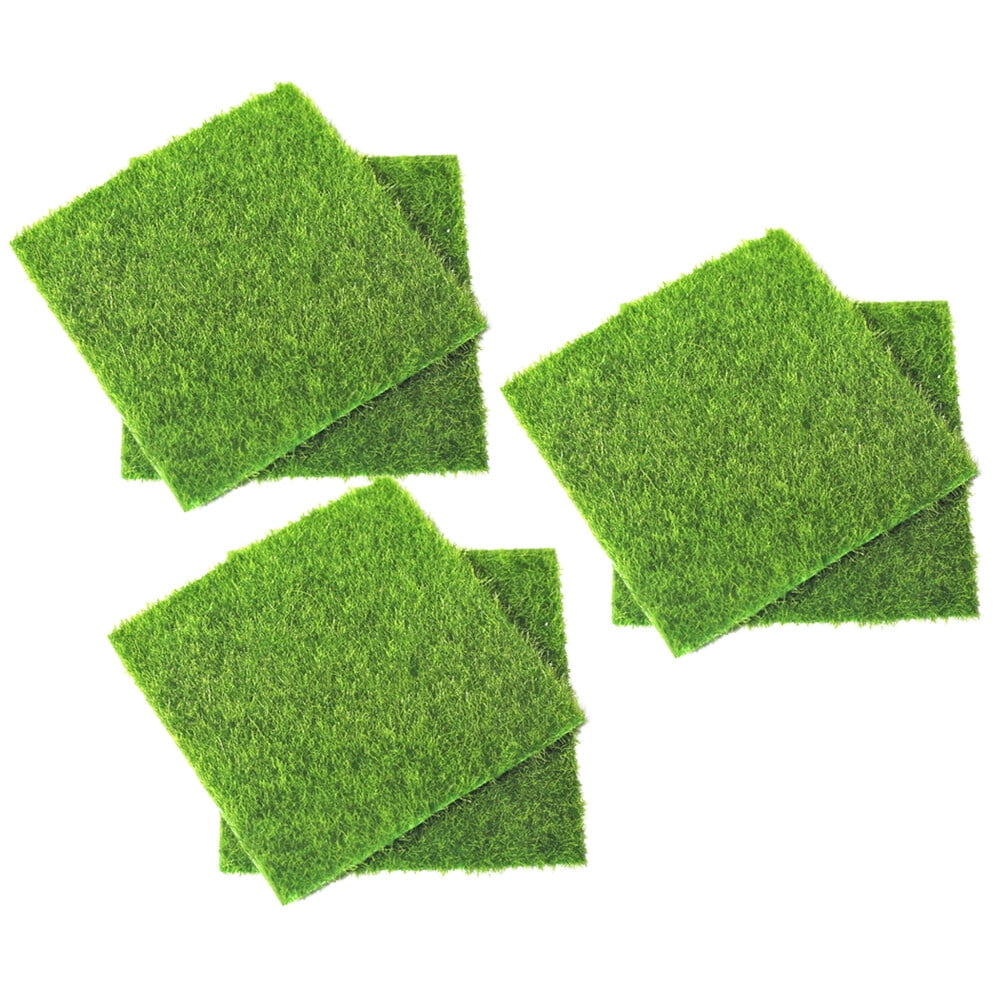 OUNONA Moss Artificial Grass Fake Rug Mat Lawn Green Decoration ...