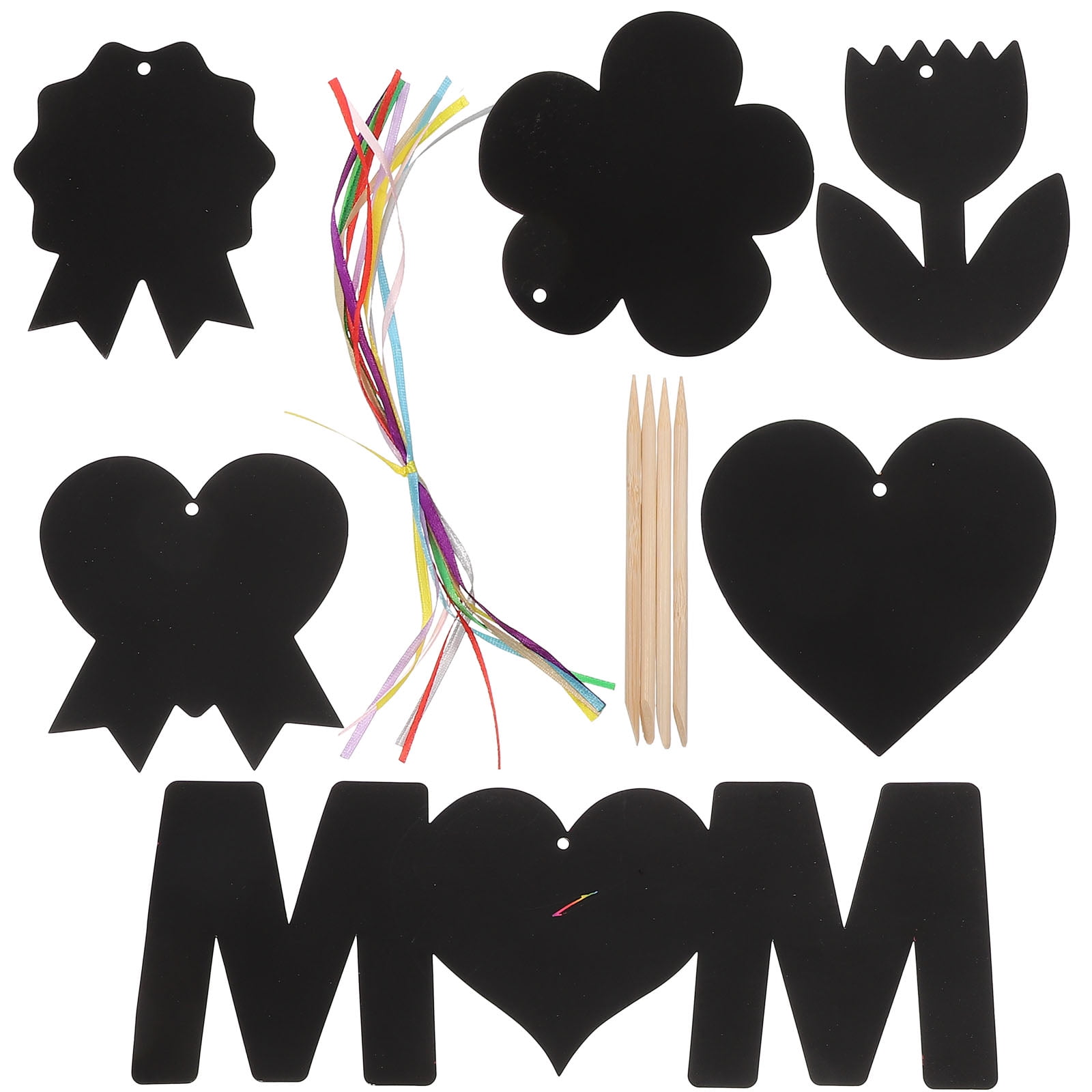 OUNONA Mother's Day Scratch Reasonable Design Crafts Mother Child ...