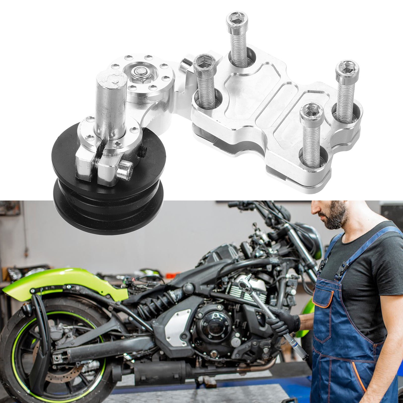 OUNONA Motorcycle Chain Tensioner Motorcycle Tension Adjuster Wheel ...