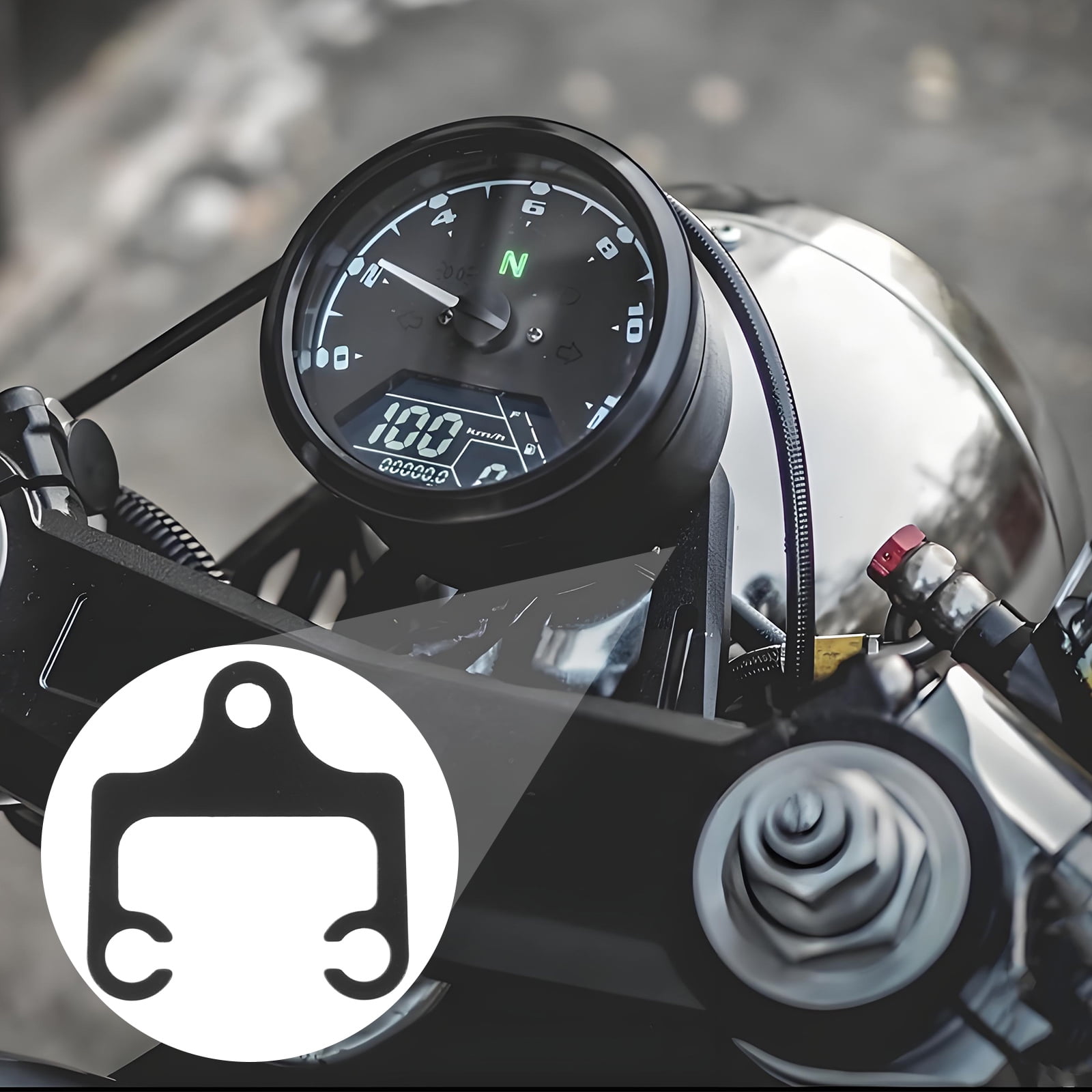 OUNONA Motorcycle Tachometer Mount Bracket Black Speedometer Mount ...