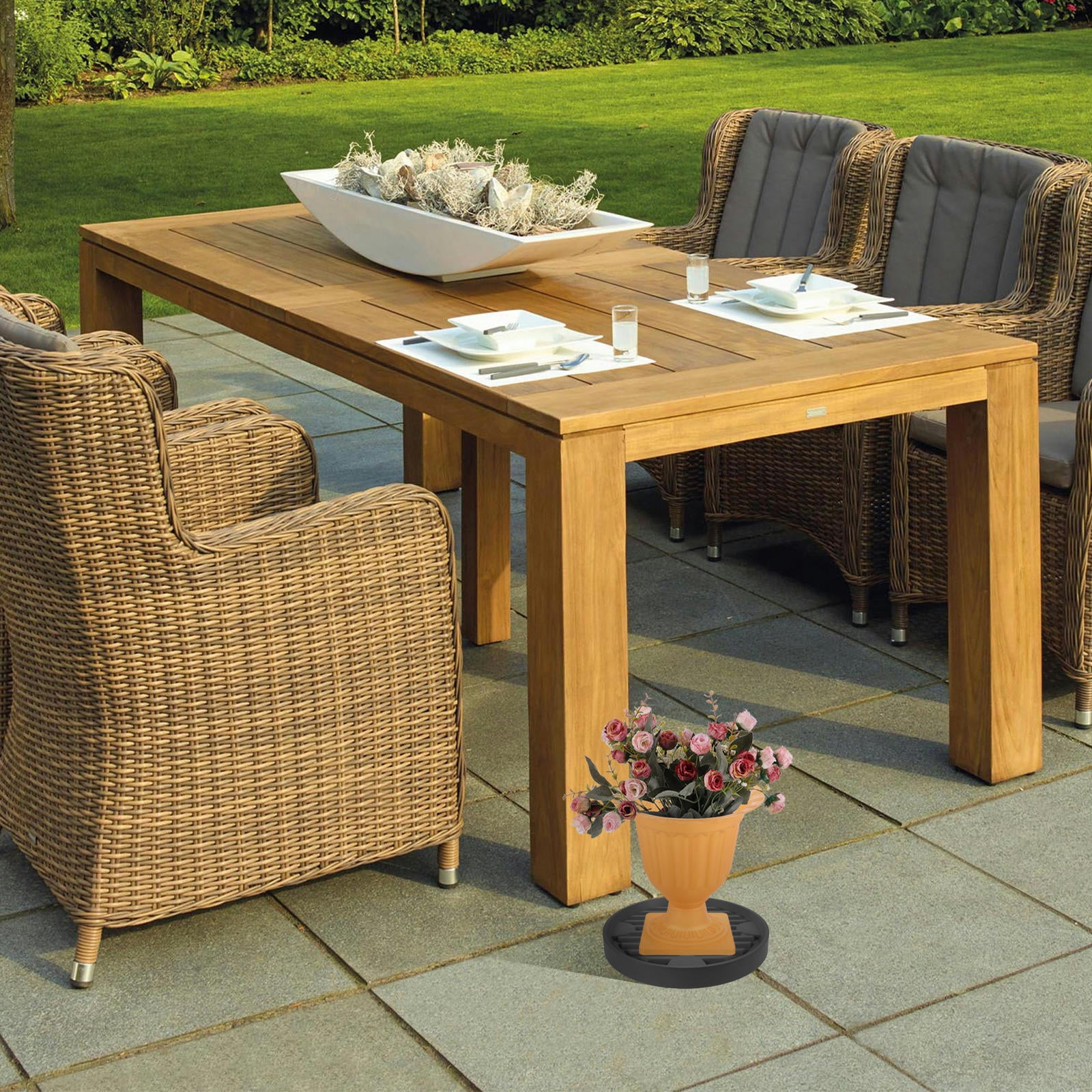 OUNONA Movable Plant Cart with Hidden Rolling Casters Heavy Duty Plant ...