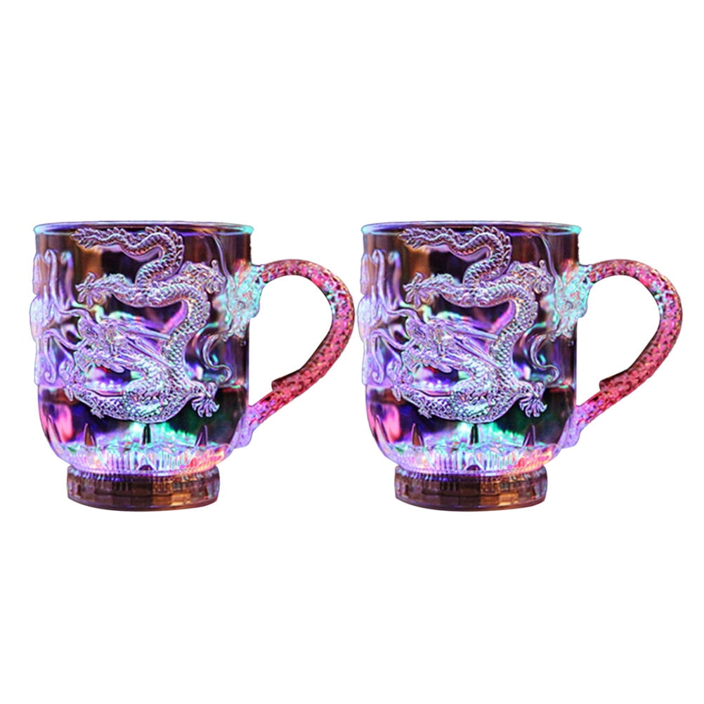 OUNONA Mugs Mug Flashing Color Cu Coffee Changing Colorful Acrylic ...