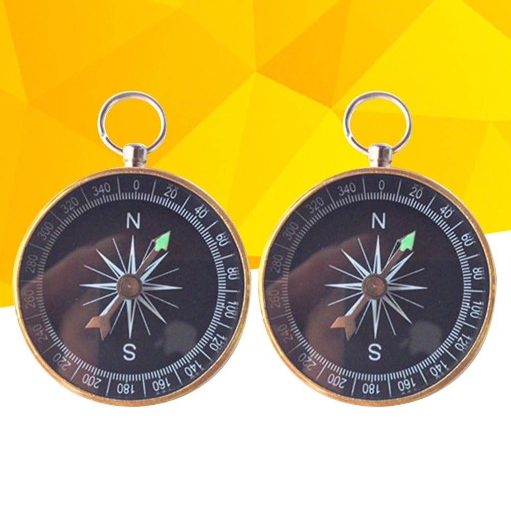 OUNONA Multi Color Portable Compass Keyring Aluminum Alloy Pocket Mini ...