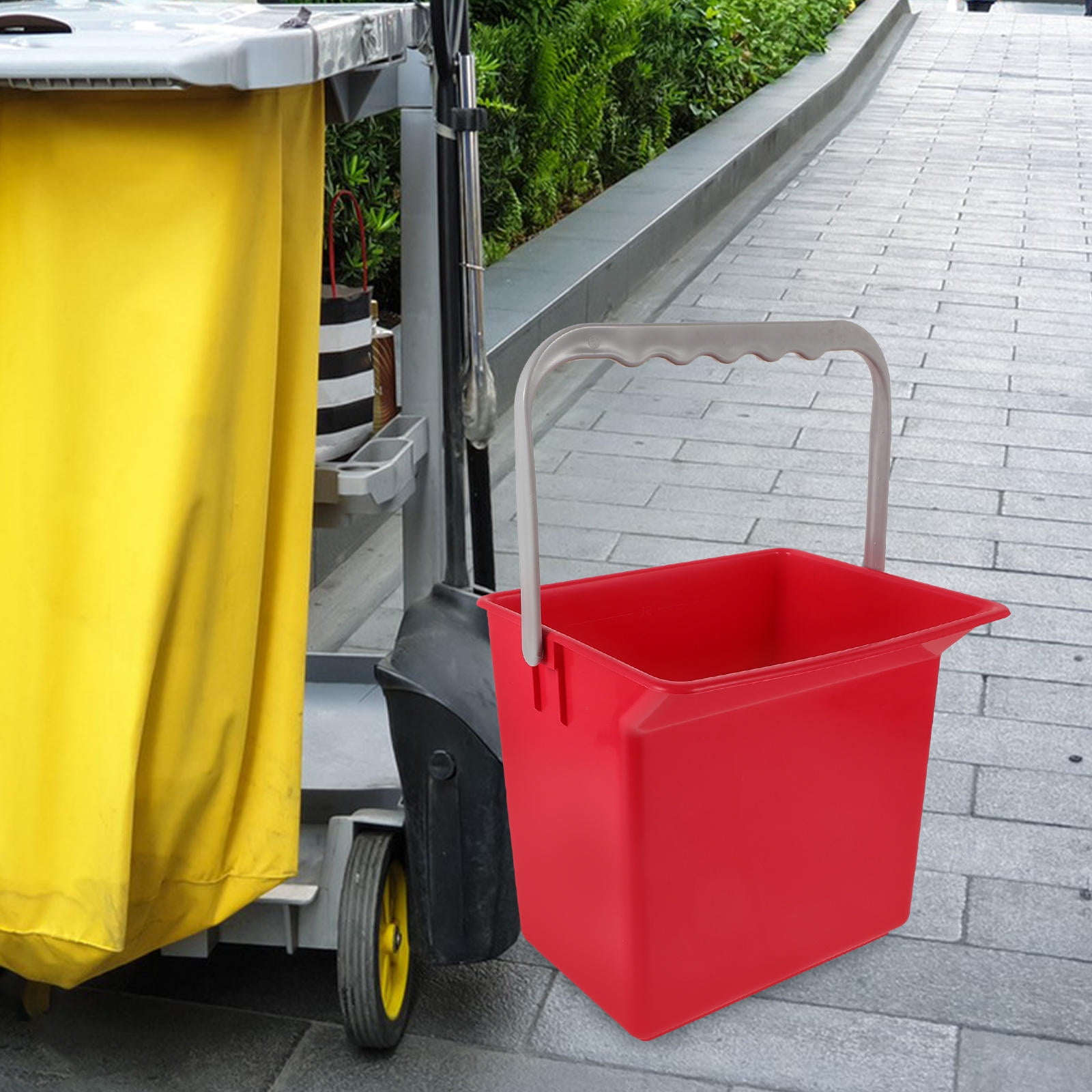 OUNONA Multi Use Plastic Bucket with Measurement Markings and Handle ...