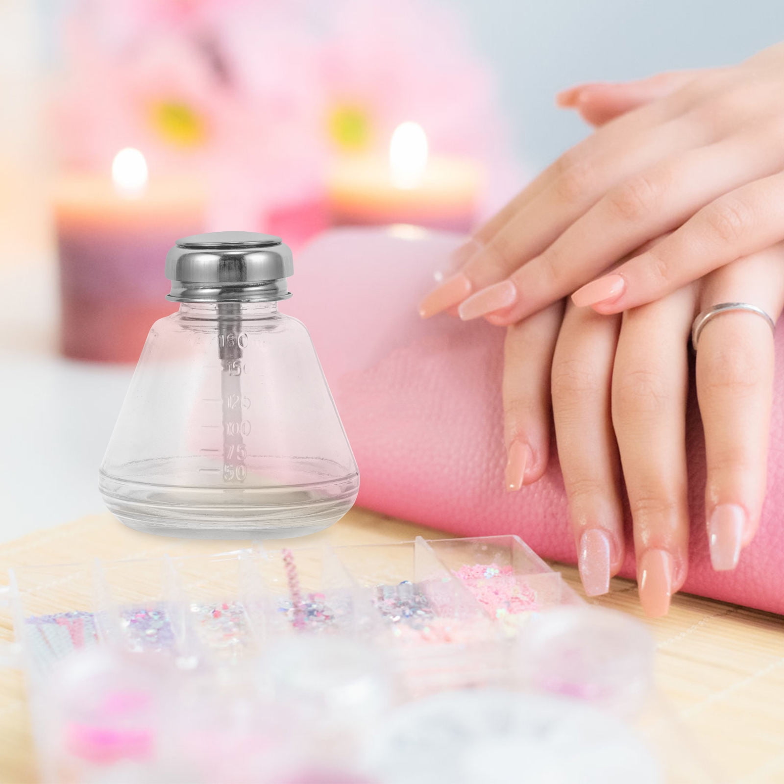 OUNONA Multi-function Press Type Bottle Liquid Pressing Bottle Nail ...