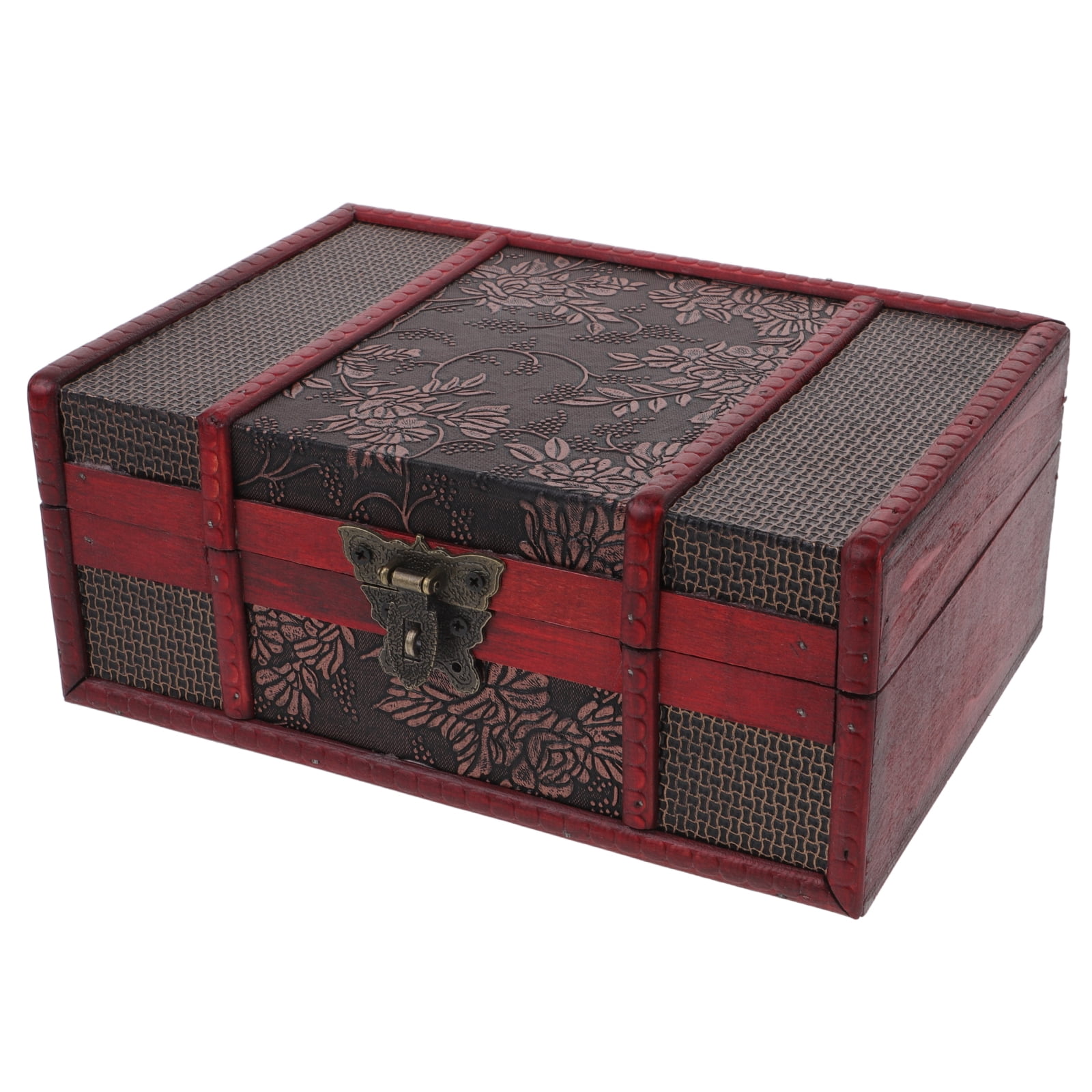 OUNONA Multi-purpose Book Box Quran Book Container Bible Storage Wooden ...