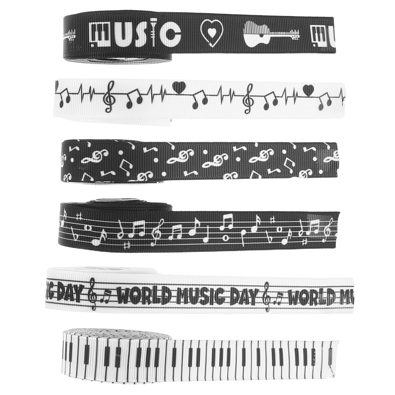 OUNONA Polyester Music Note Ribbon Assorted Color for Wedding and ...