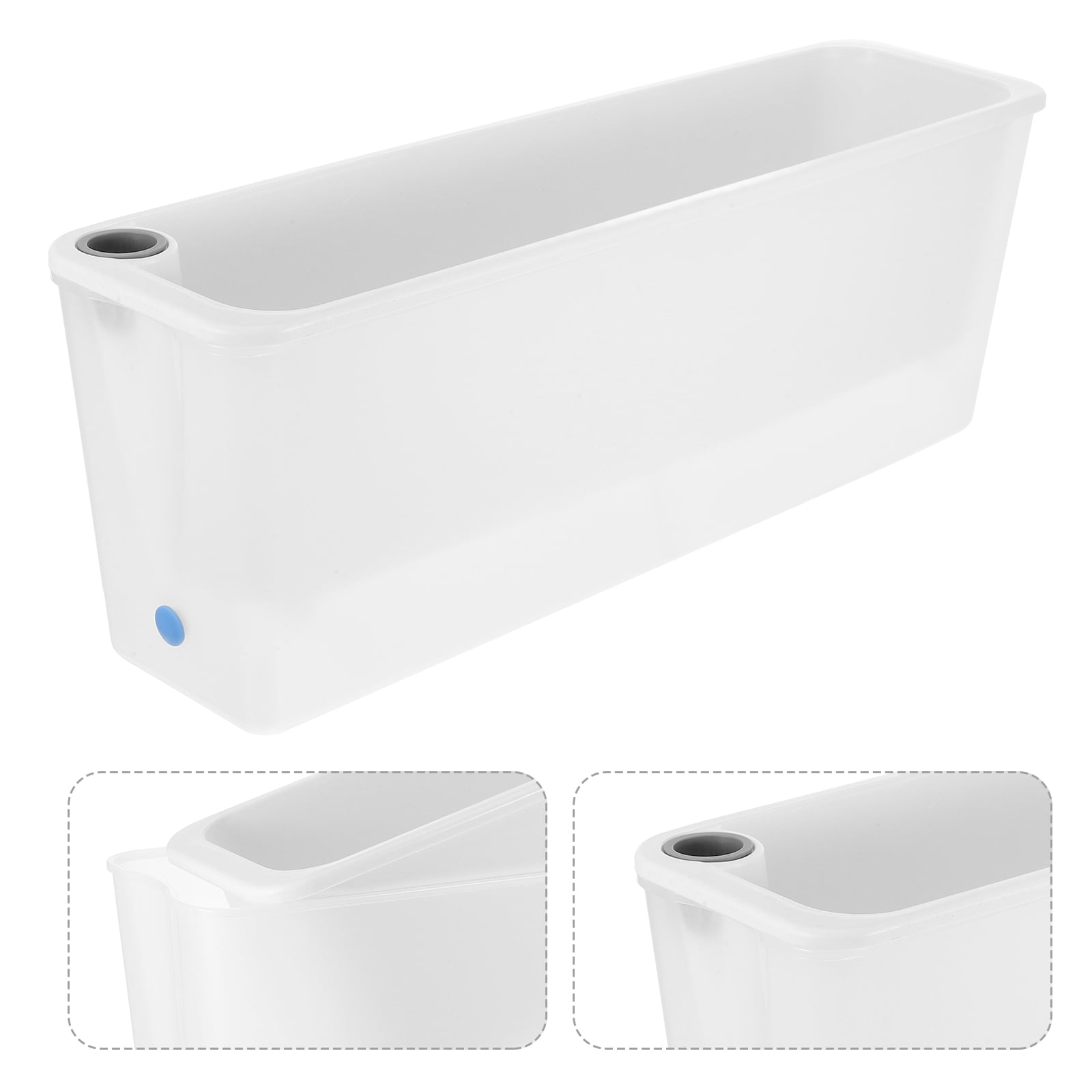 OUNONA Narrow Planter Box Rectangular Plastic Planter Self Watering ...