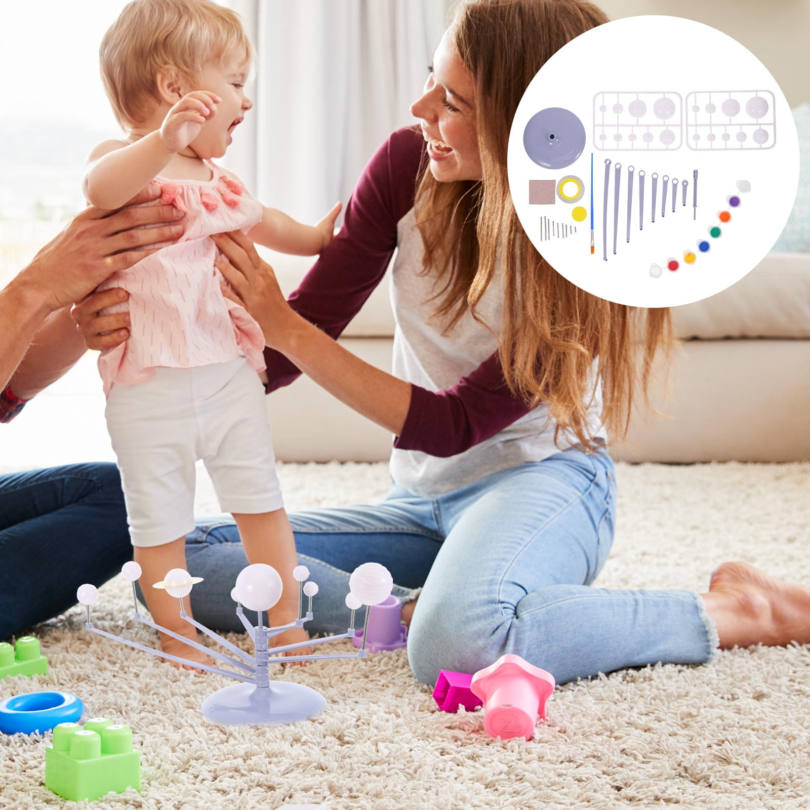 OUNONA Nine Planets Diy Solar System Model For Kids Solar System ...