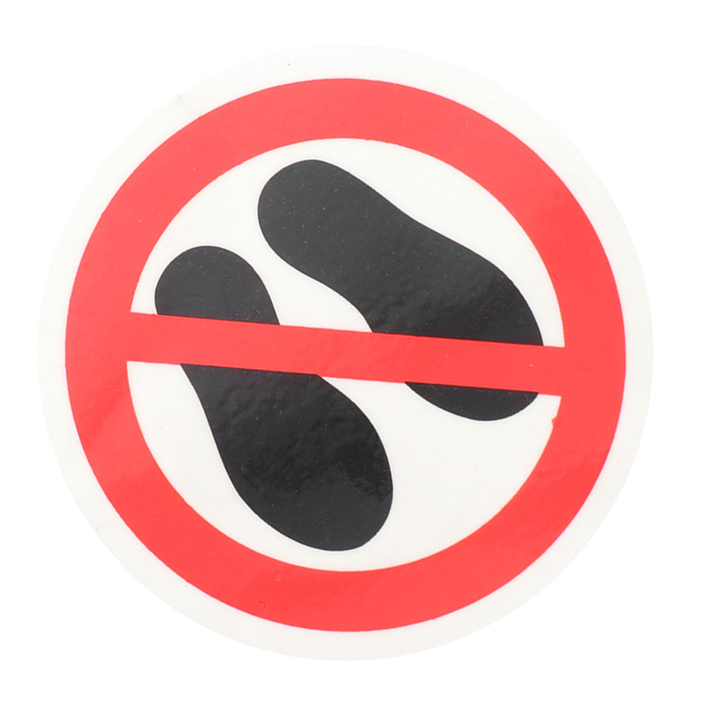 OUNONA No Stepping On Sign Warning Sticker Adhesive Safety Warning Sign ...