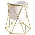 OUNONA Nordic Style Metal Flower Plant Pot Planter Metal Plant ...