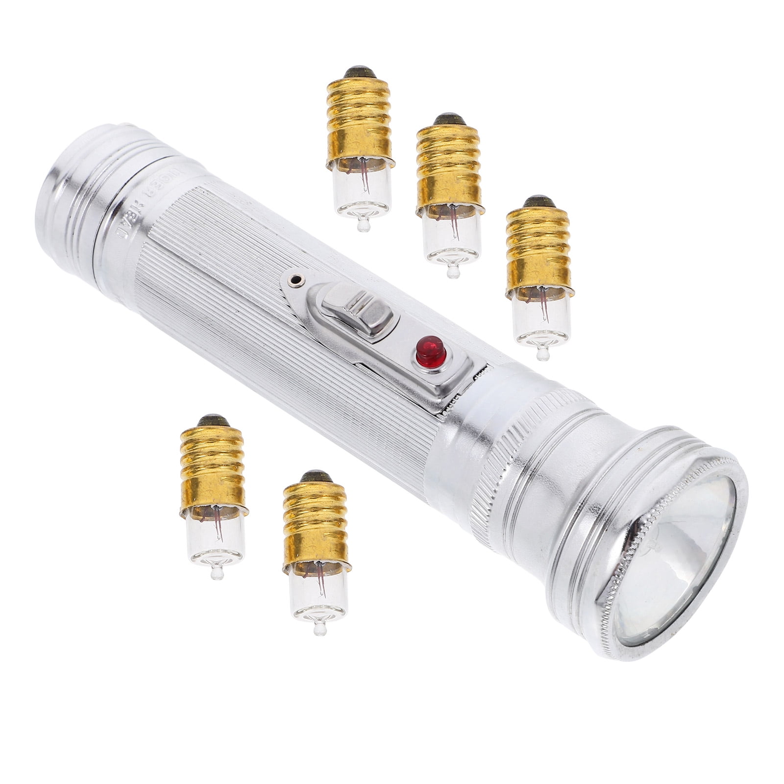 OUNONA Old School Flashlight, Retro Silver Flashlight Compact ...